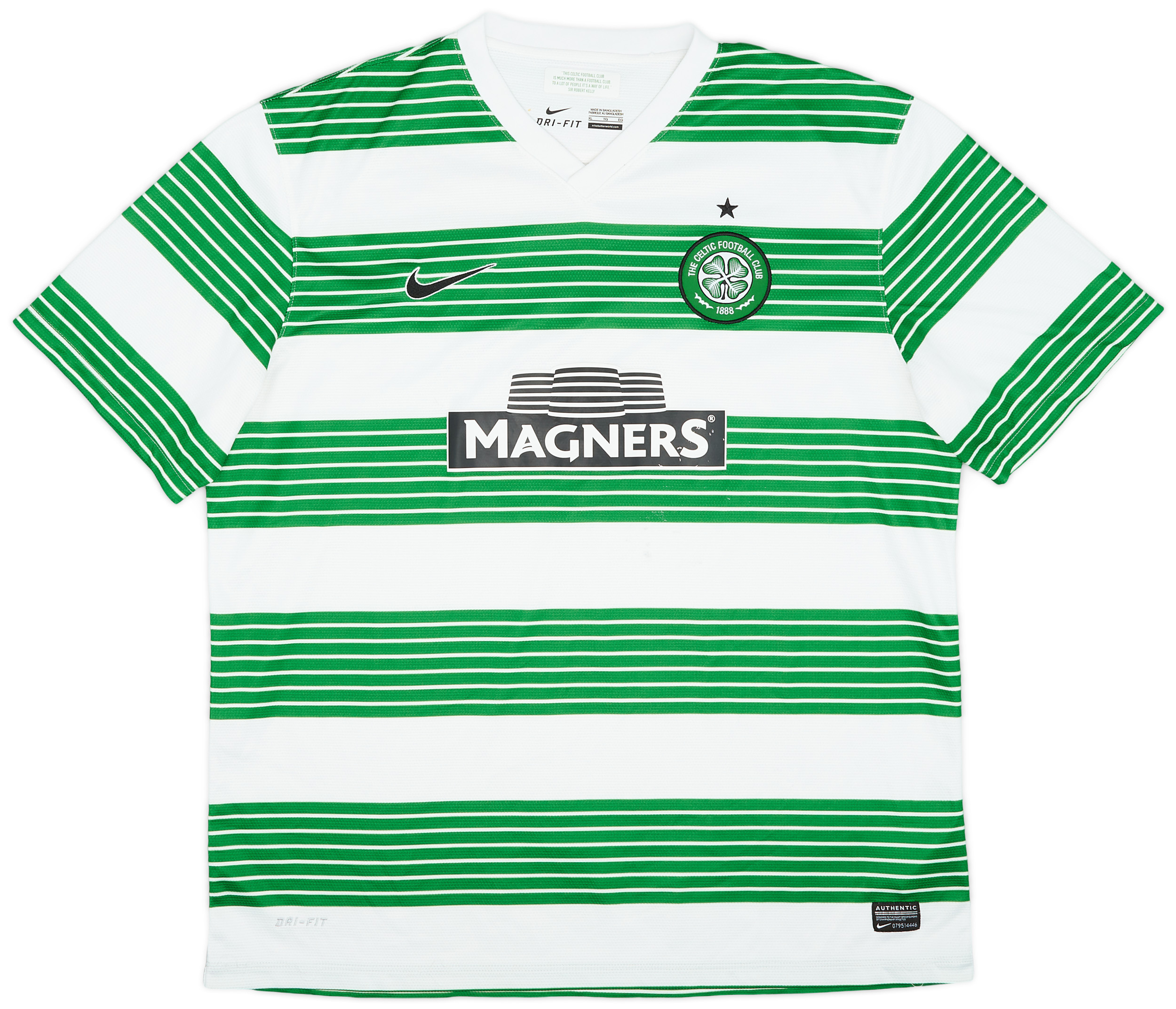 2013-15 Celtic Home Shirt - 8/10 - (XL)