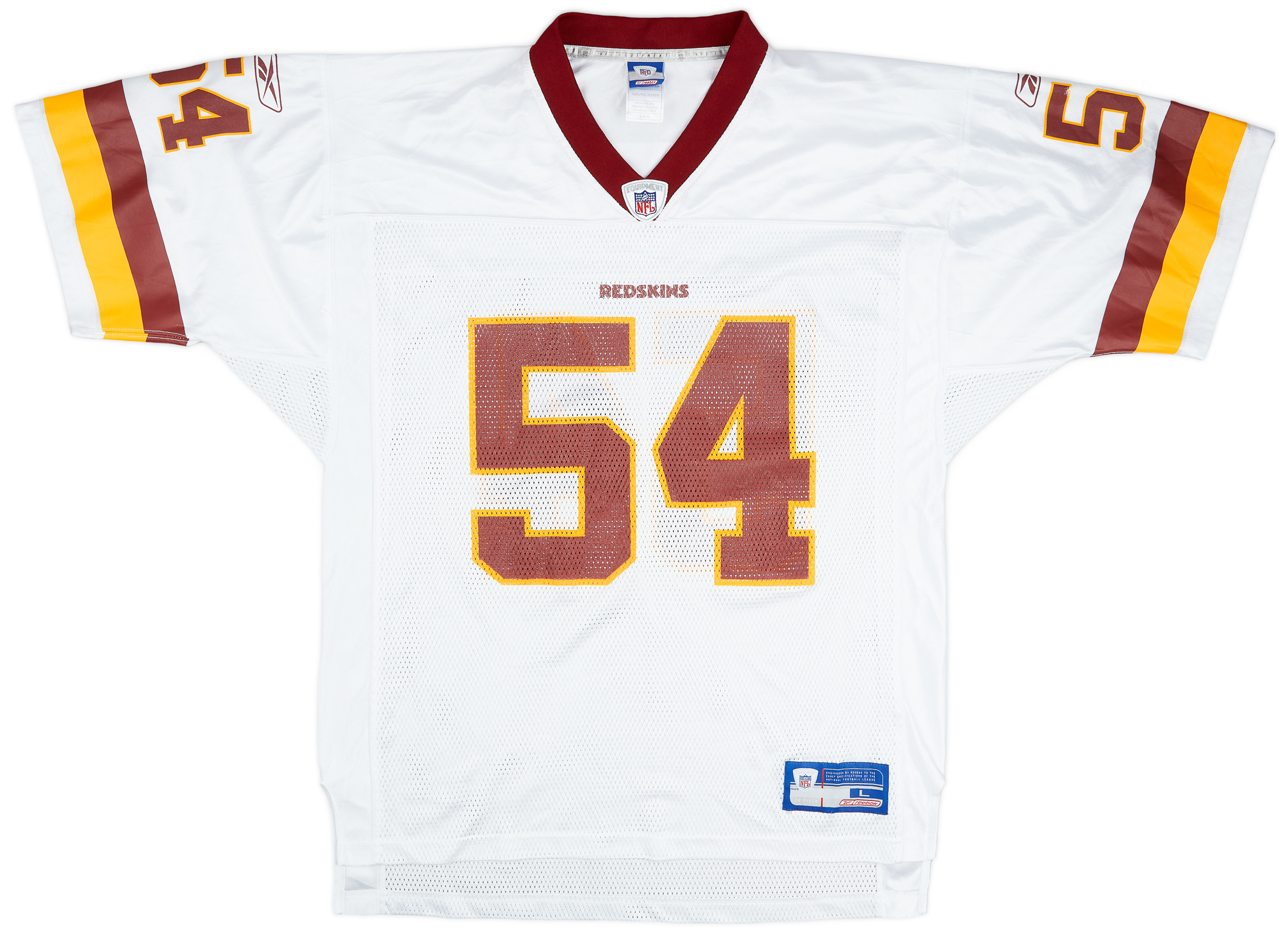2002-03 Washington Redskins Trotter #54 Reebok On Field Away Jersey ...