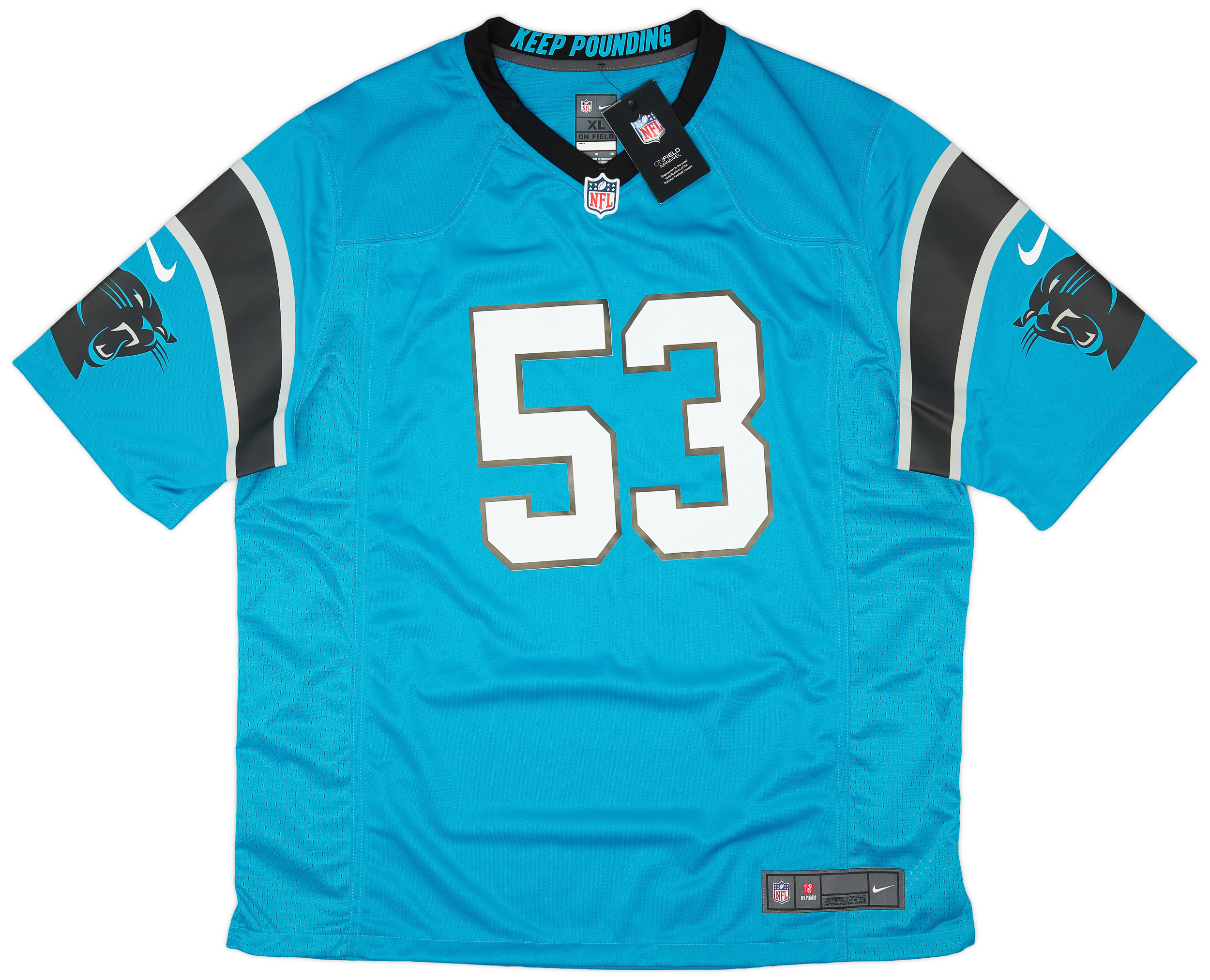 2019-22 Carolina Panthers Burns #53 Nike Game Alternate Jersey (XL)