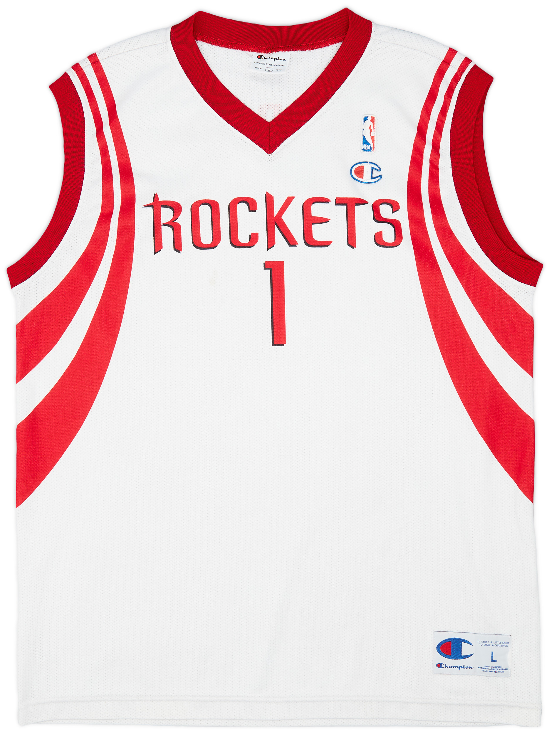 2004-10 Houston Rockets McGrady #1 Champion Home Jersey (Very Good) L