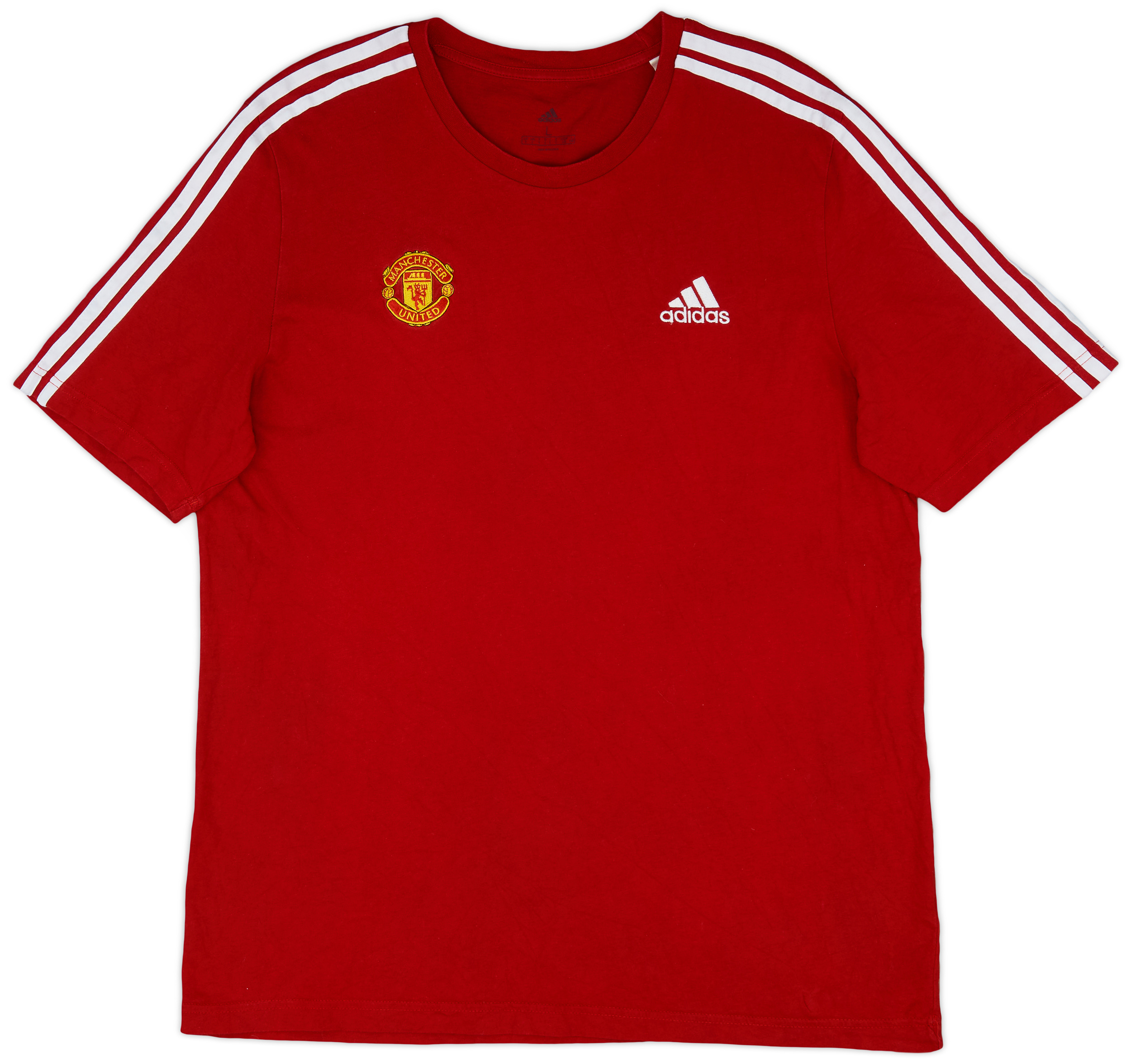 2021-22 Manchester United adidas Cotton Tee - 9/10 - (L)