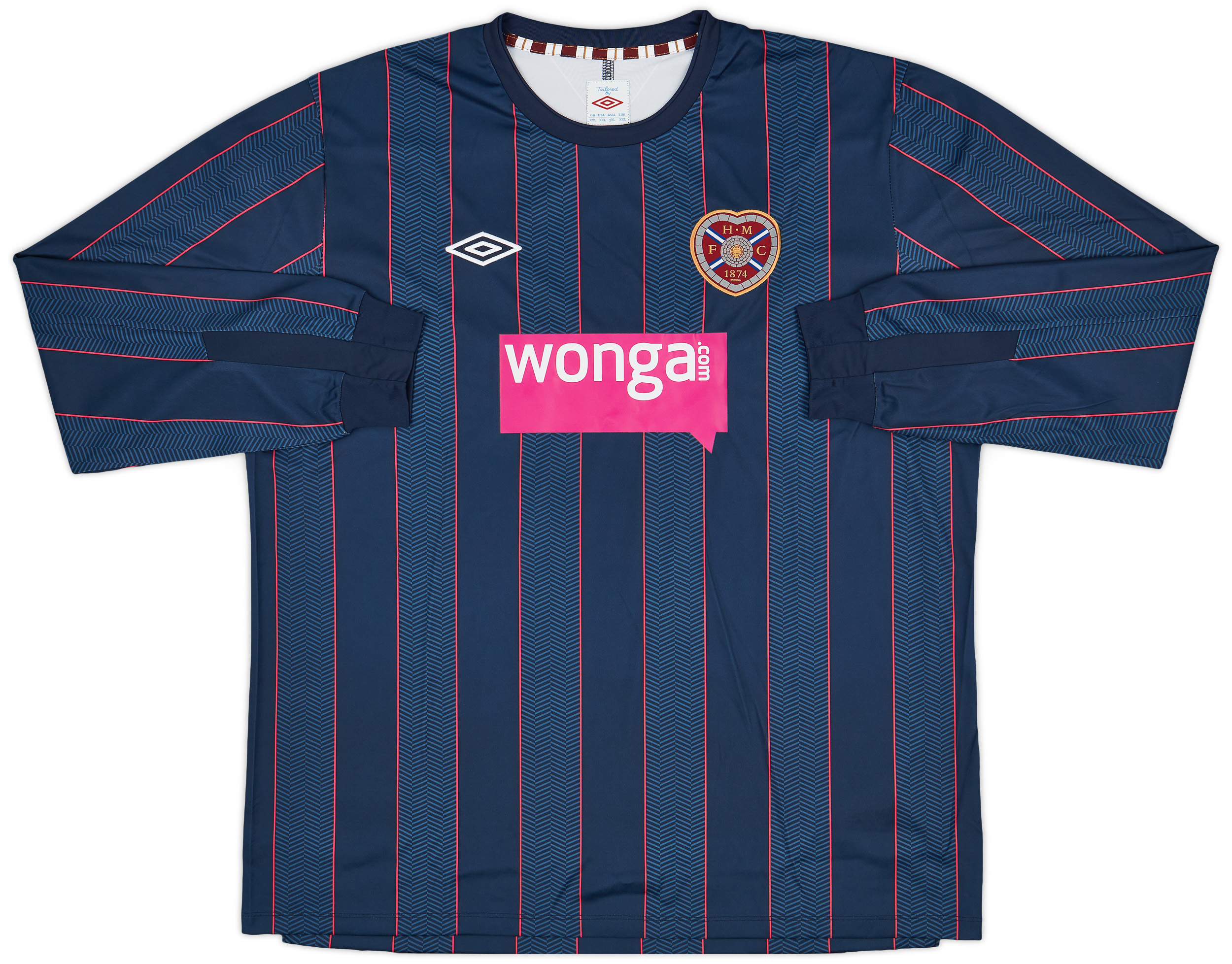 2010-11 Hearts Away L/S Shirt - 10/10 - (XXL)