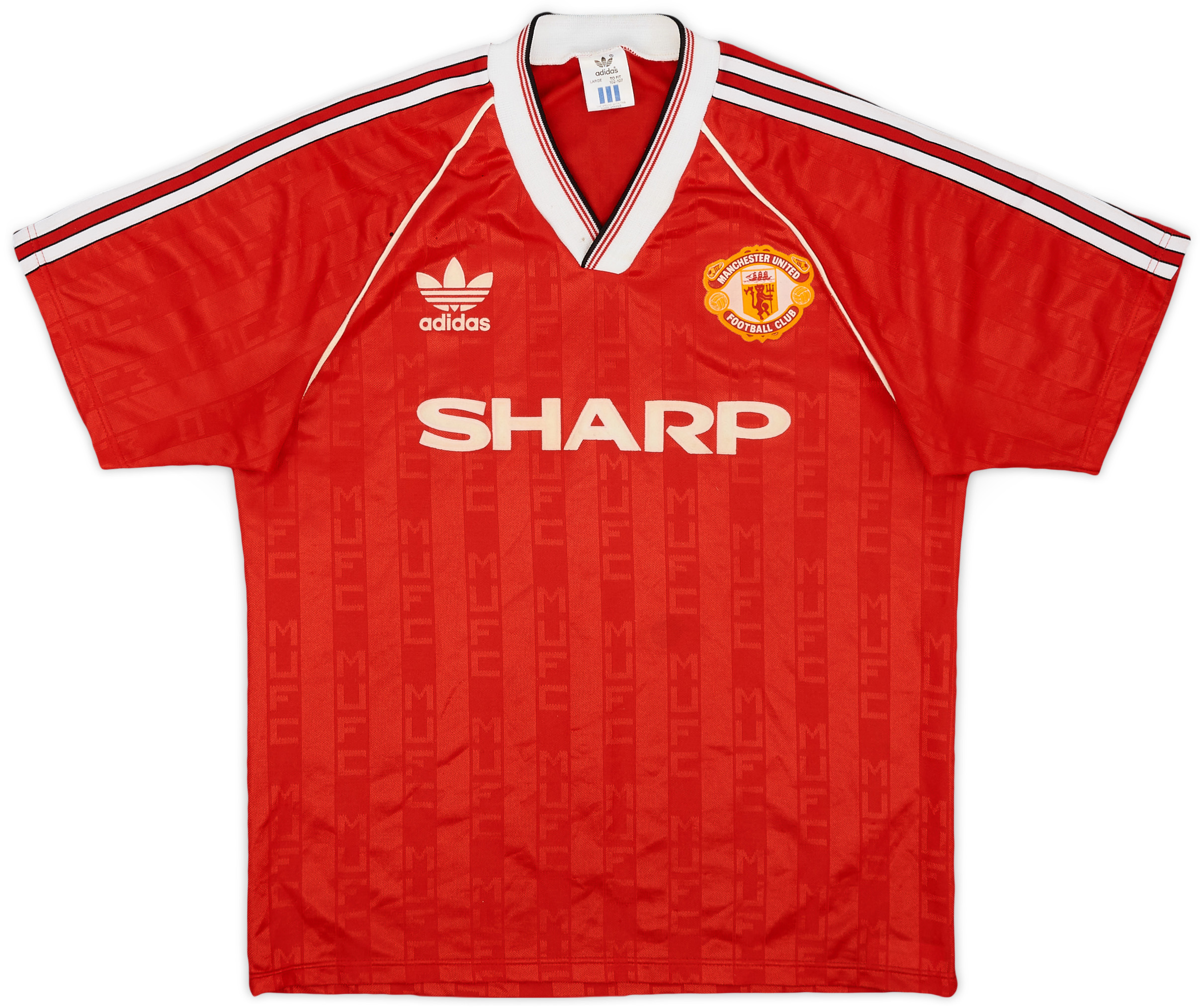 1988-90 Manchester United Home Shirt - 6/10 - (L)