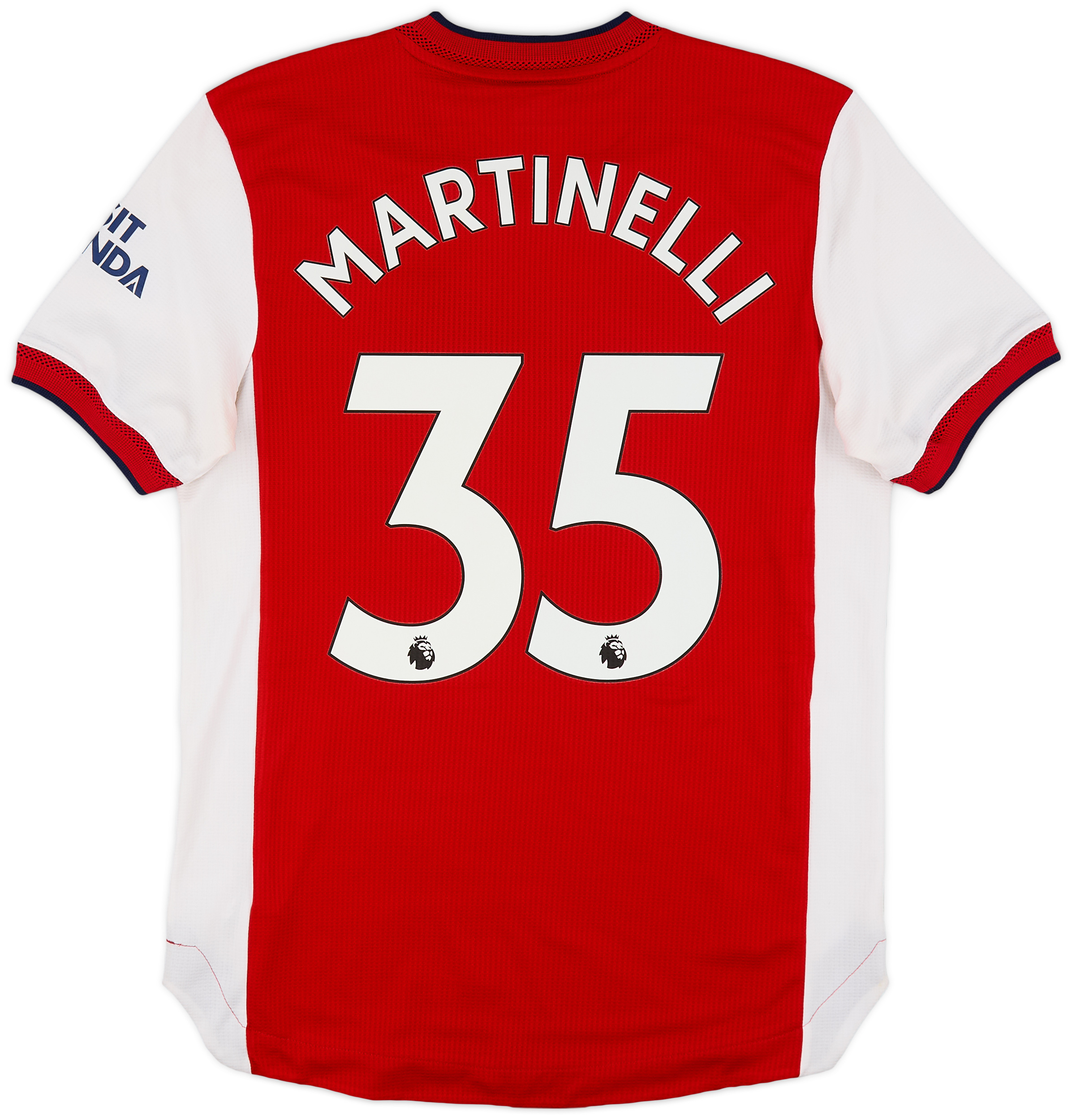 2021-22 Arsenal Authentic Home Shirt Martinelli #35 - 10/10 - (M)