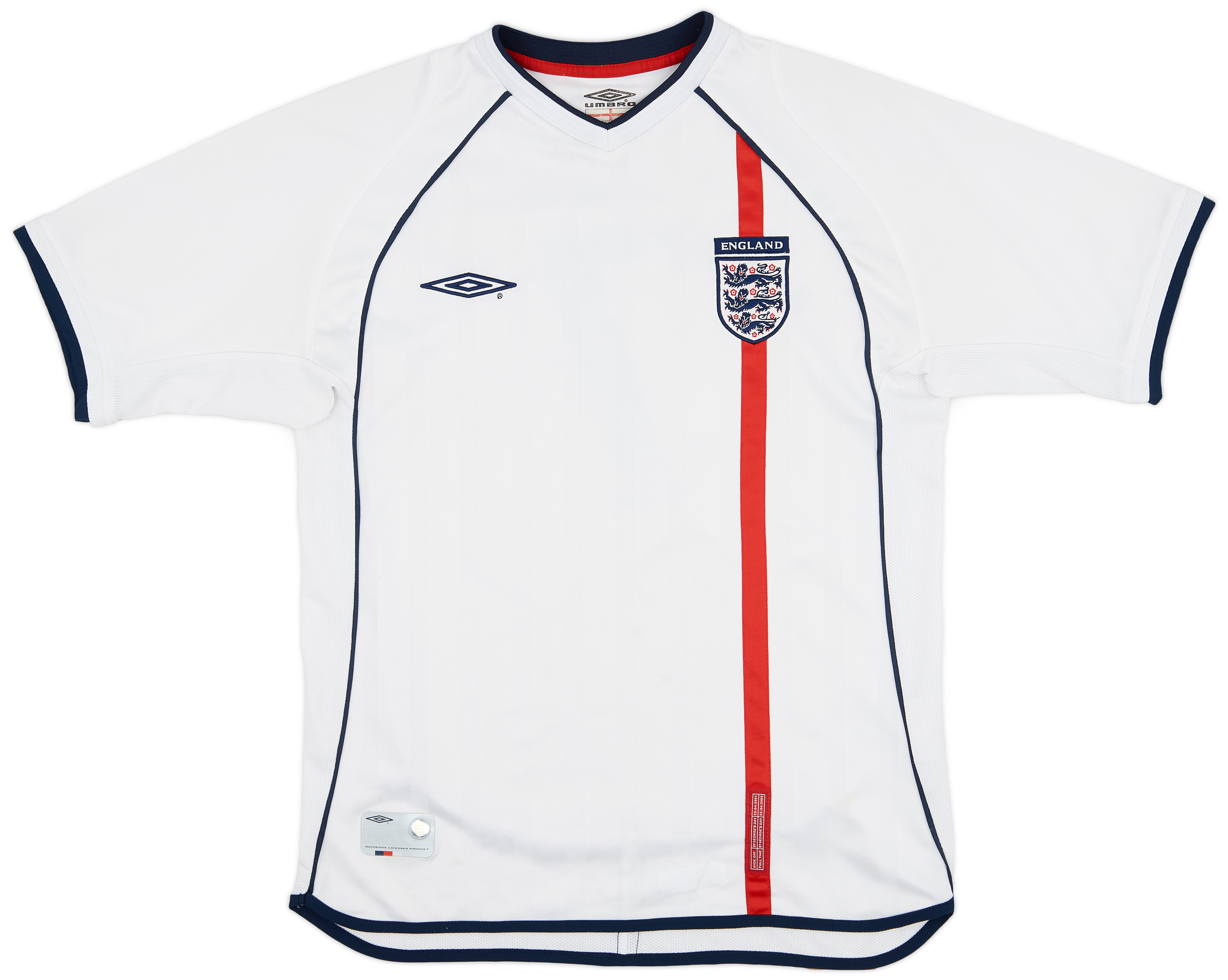 2001-03 England Home Shirt #7 - 8/10 - (M)