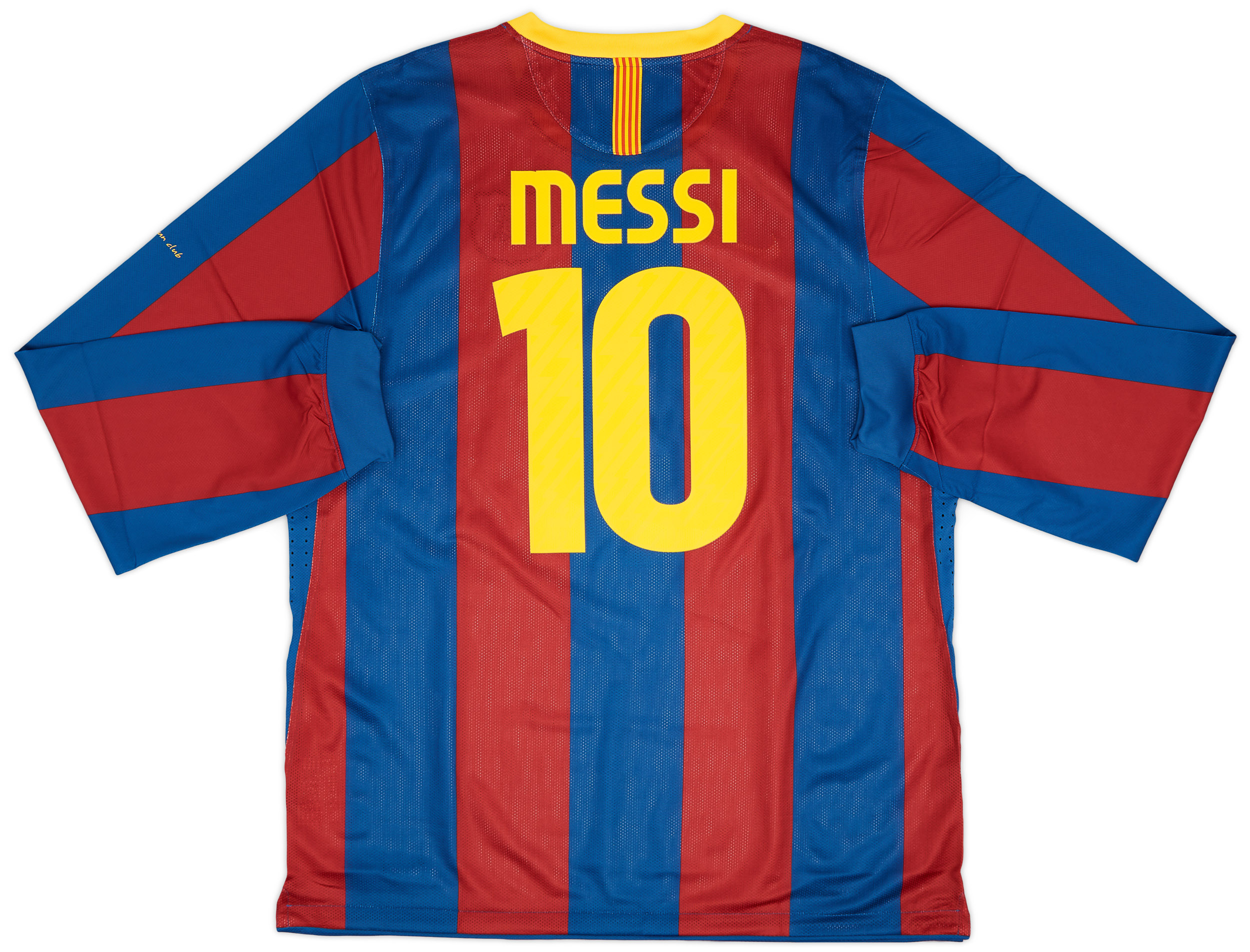 2010-11 Barcelona Player Issue Home L/S Shirt Messi #10 (XXL)