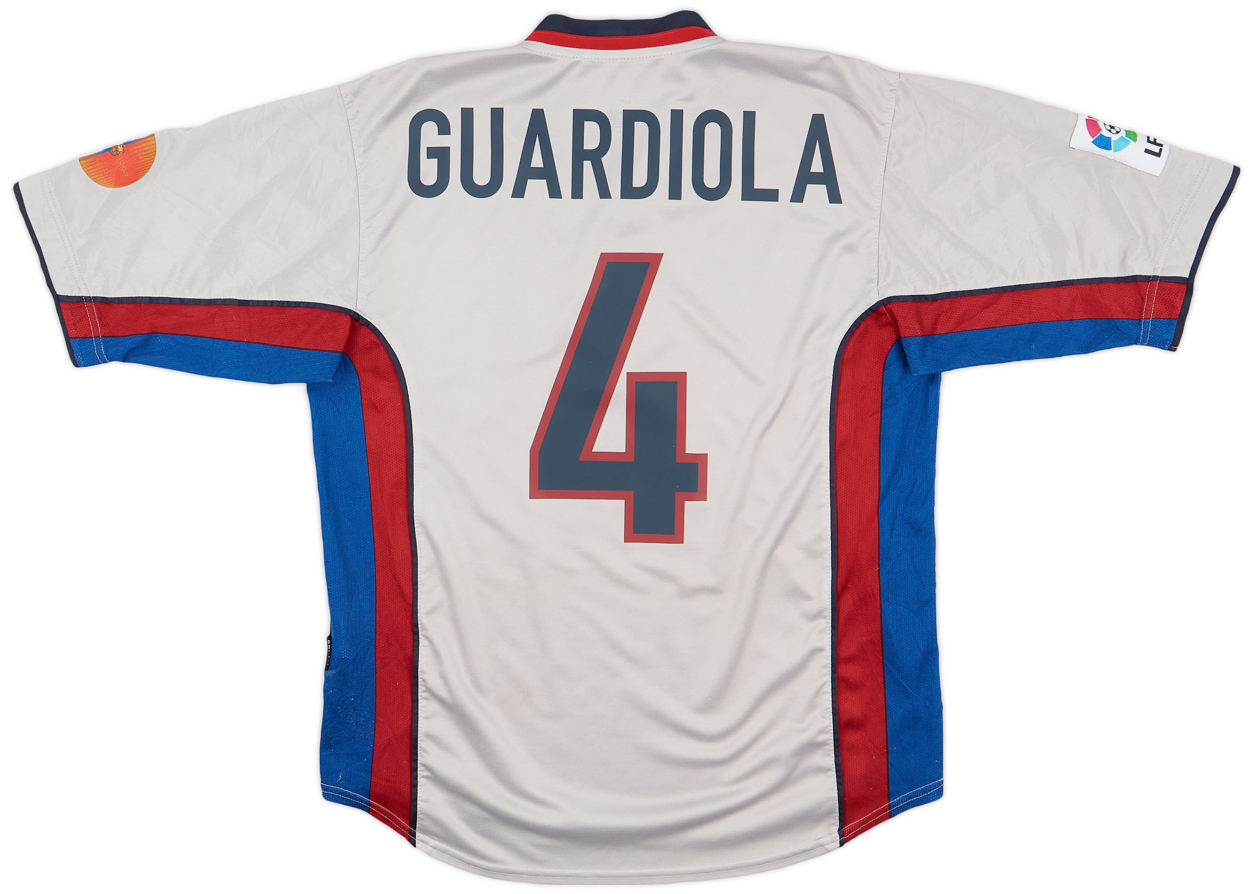 1998-01 Barcelona Away Shirt Guardiola #4 - 8/10 - (L)
