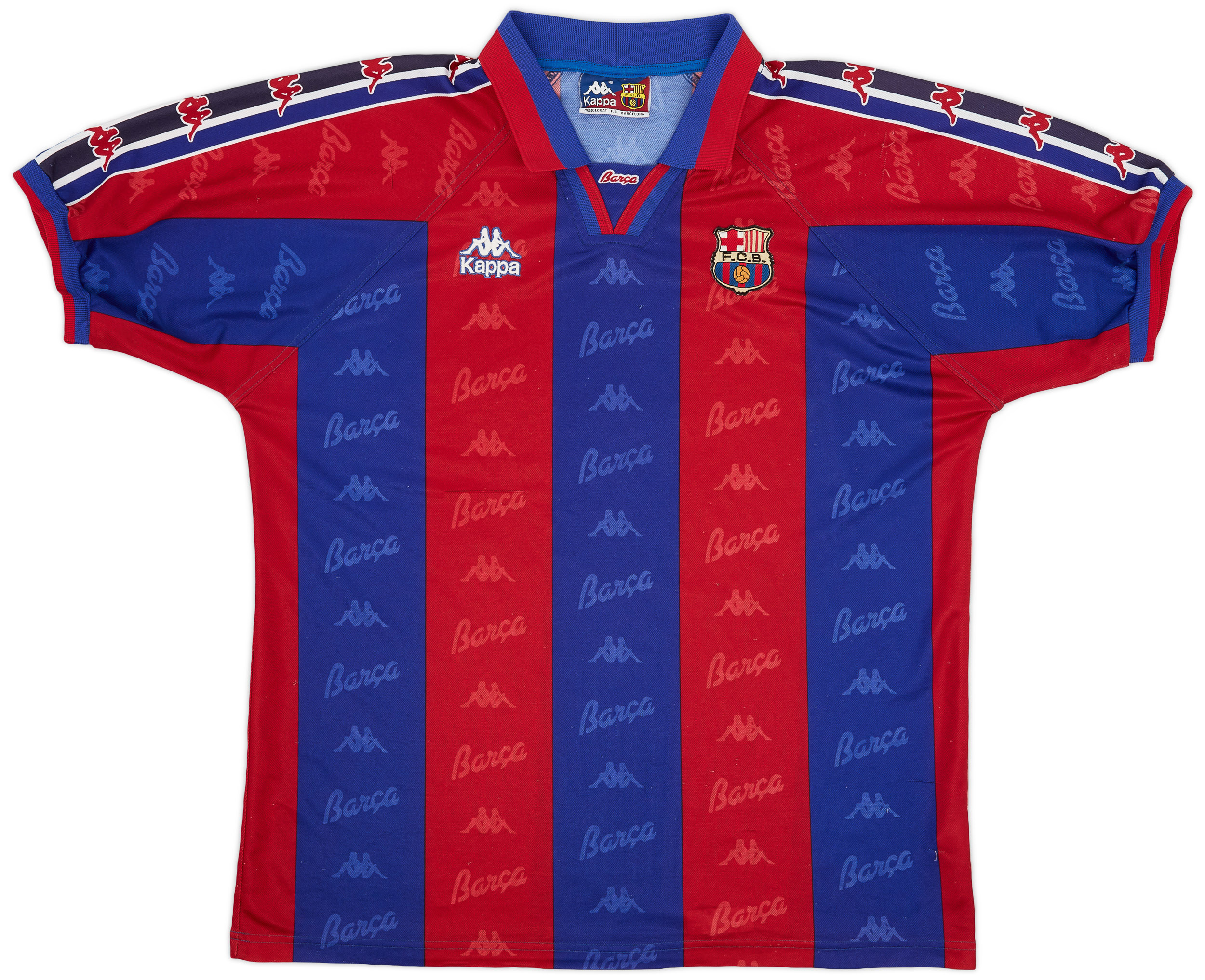 1995-97 Barcelona Home Shirt - 7/10 - (XXL)