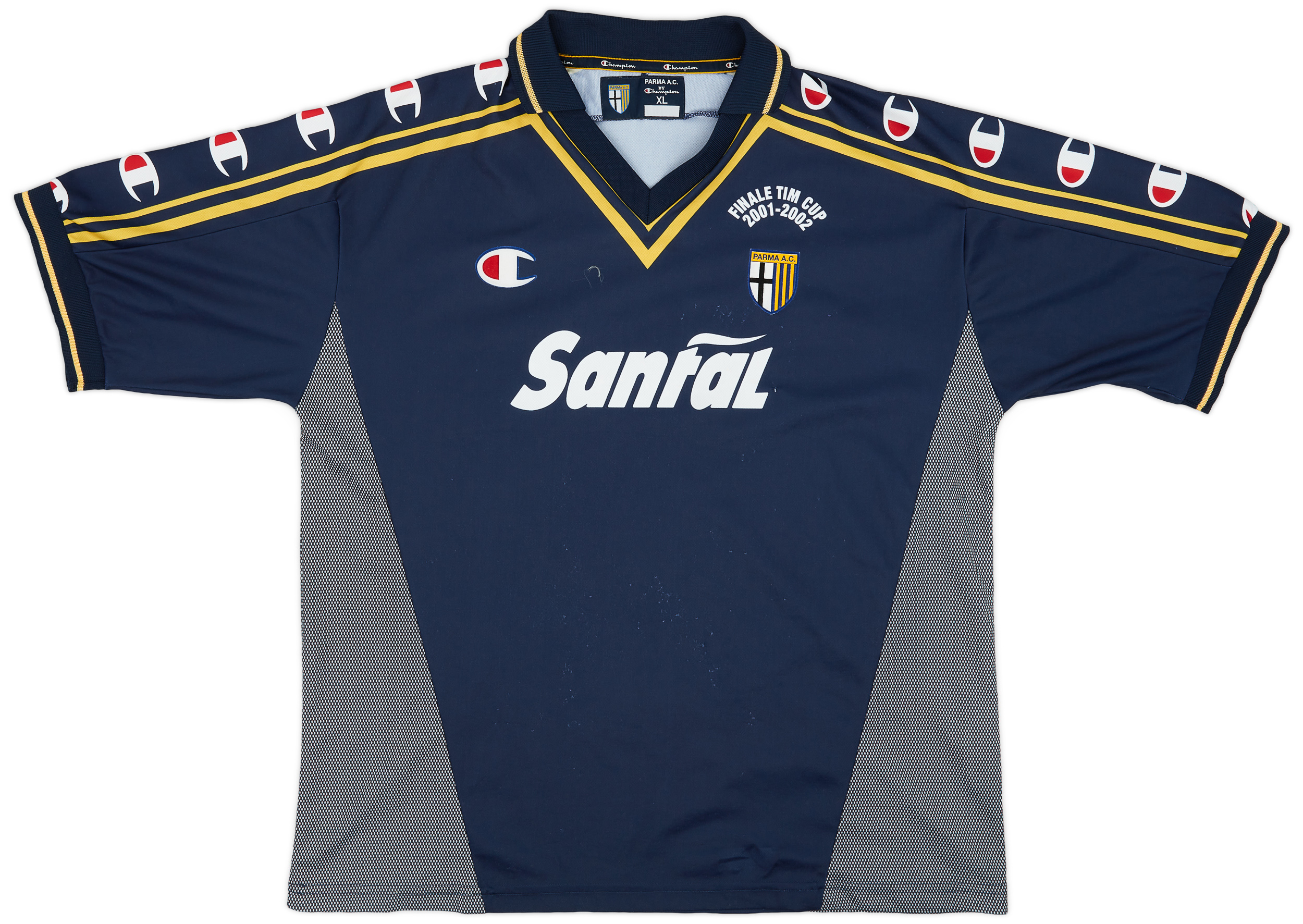 2001-02 Parma 'Signed' Finale TIM Cup Third Shirt - 6/10 - (XL)