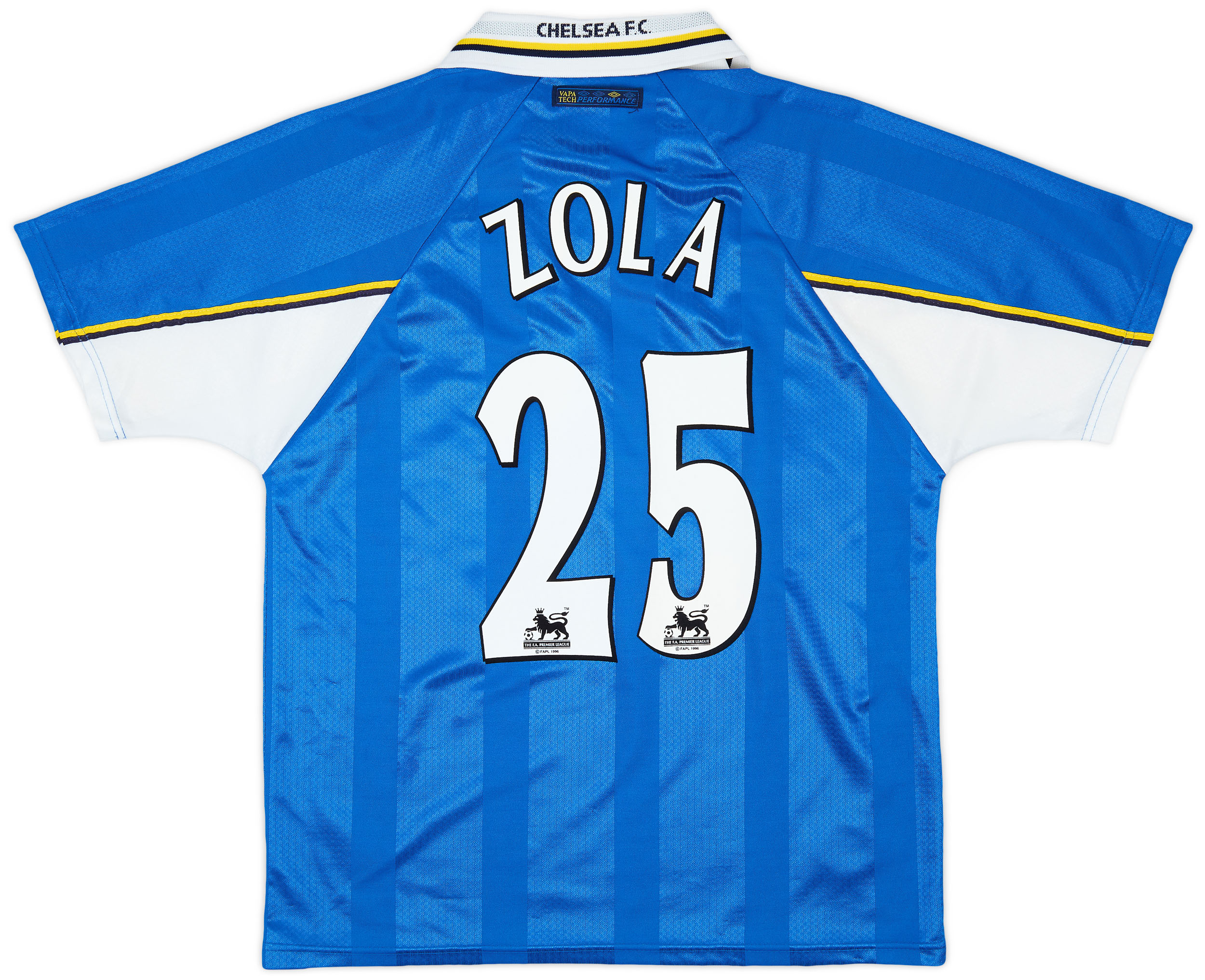 1997-99 Chelsea Home Shirt Zola #25 - 6/10 - (L)