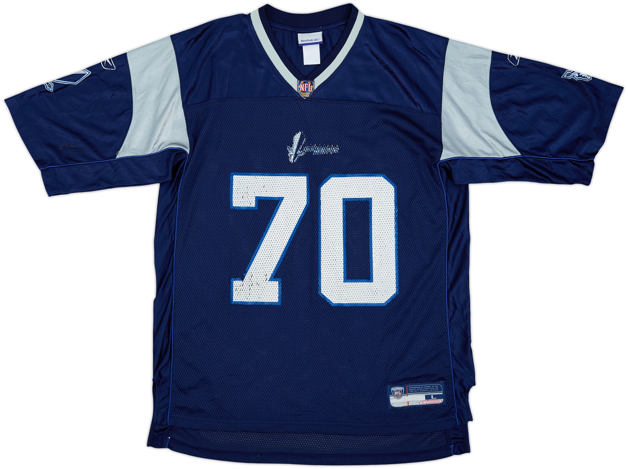 2004 Scottish Claymores Pears #70 Reebok On Field Home Jersey - 4/10 - (L)
