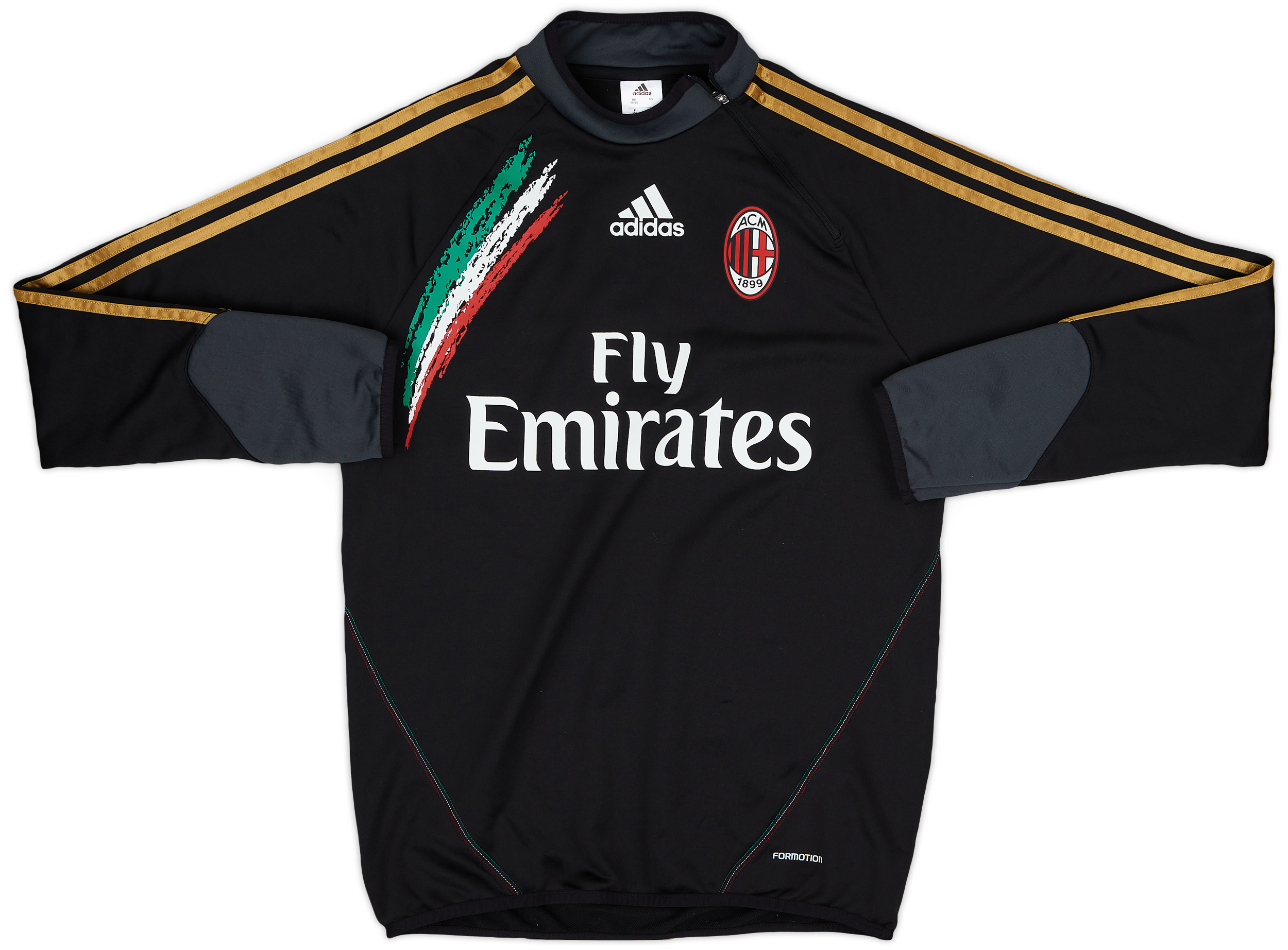 2013-14 AC Milan adidas Formotion 1/4 Zip Drill Top - 9/10 - (M)