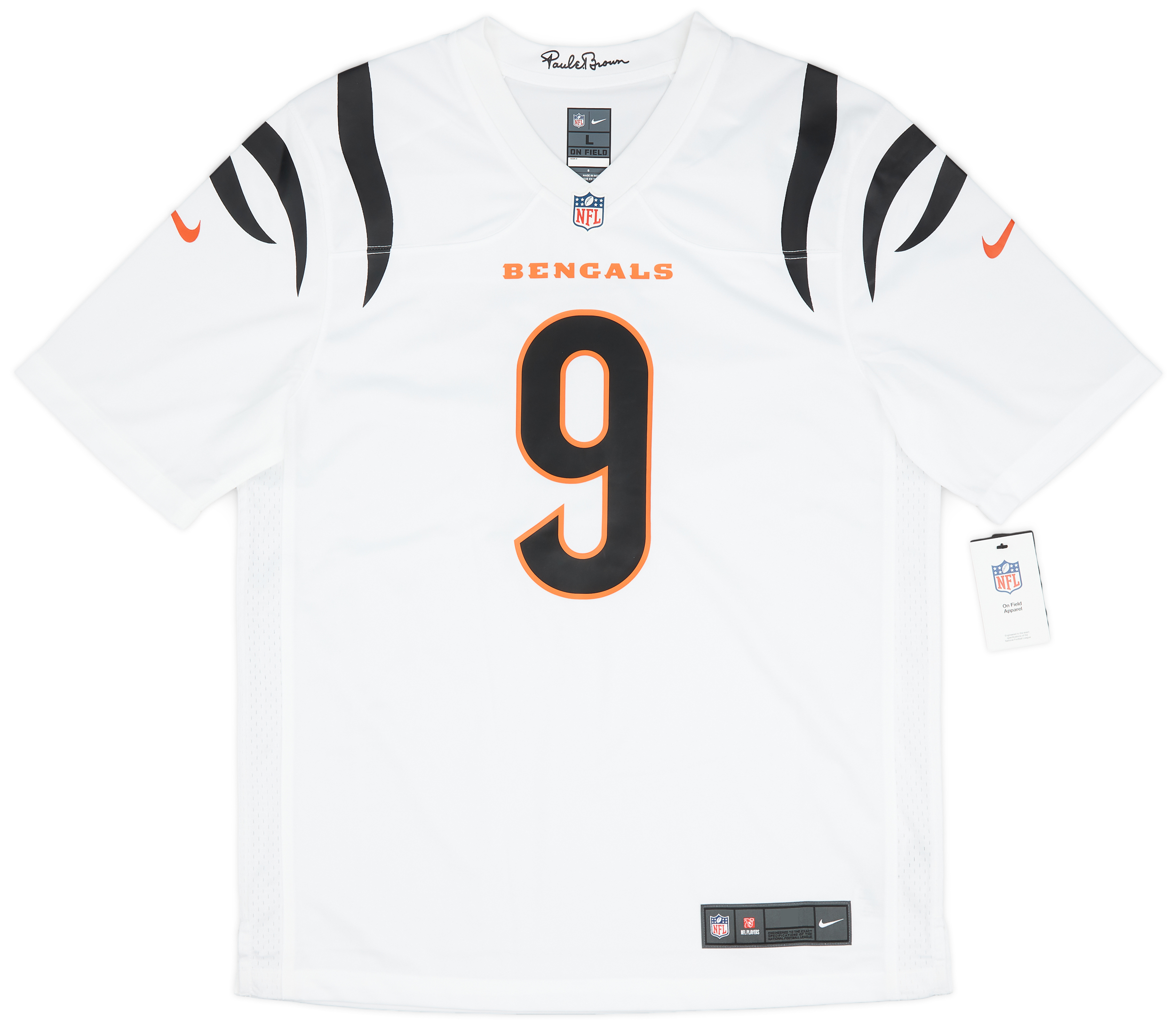 2021-23 Cincinnati Bengals Burrow #9 Nike Game Away Jersey (L)