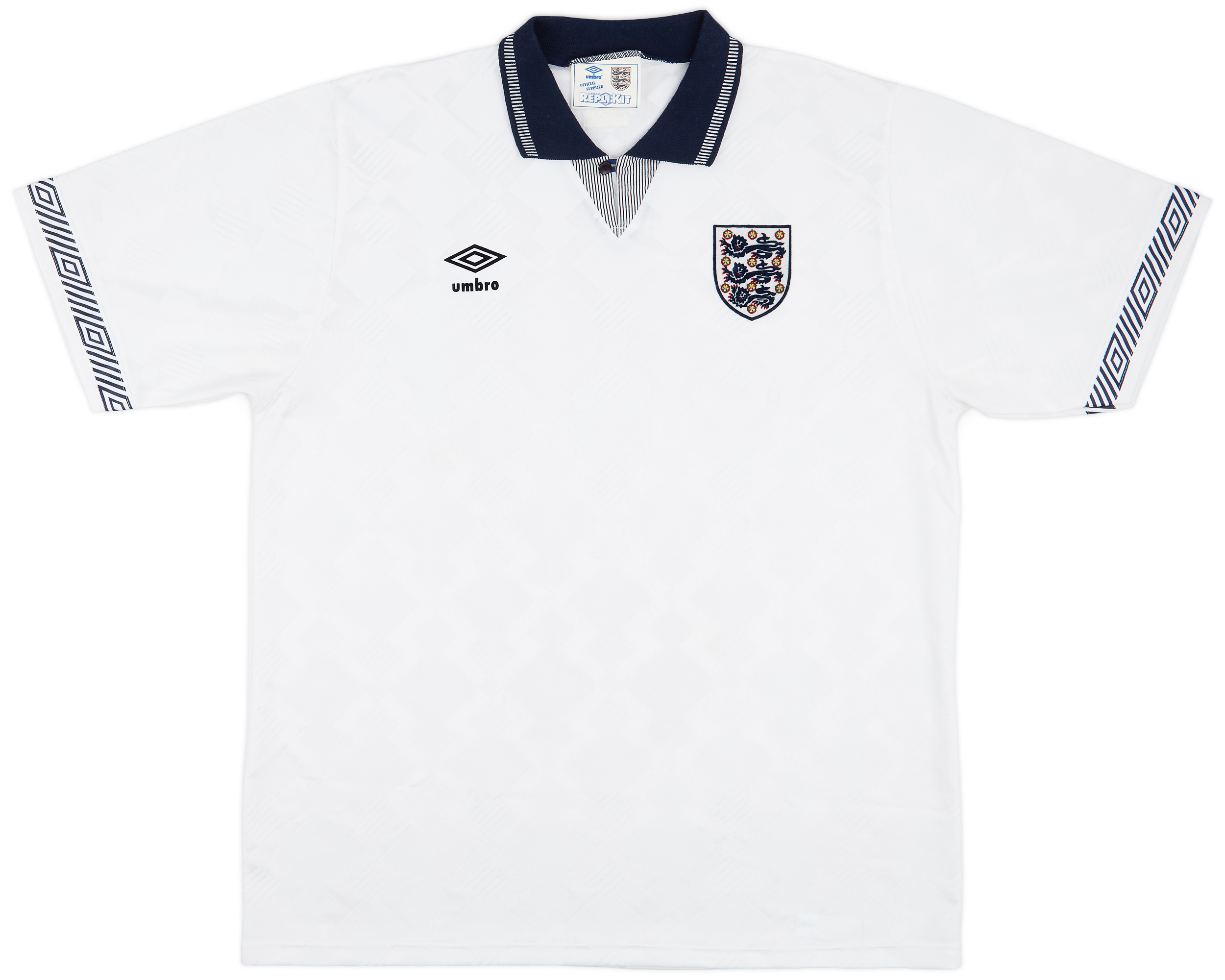 1990-92 England Home Shirt - 9/10 - (XL)