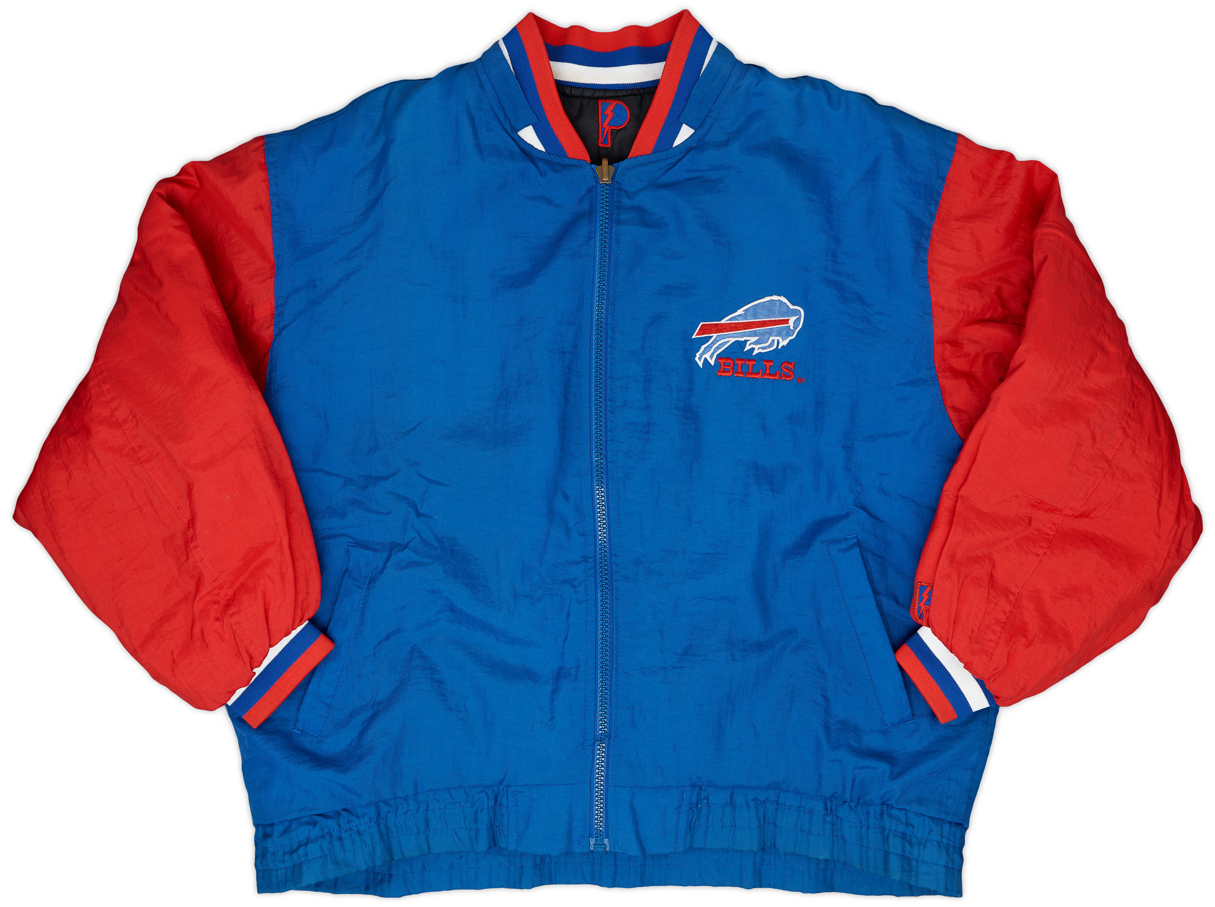 1990s Buffalo Bills Pro Player Reversible Rain Coat L