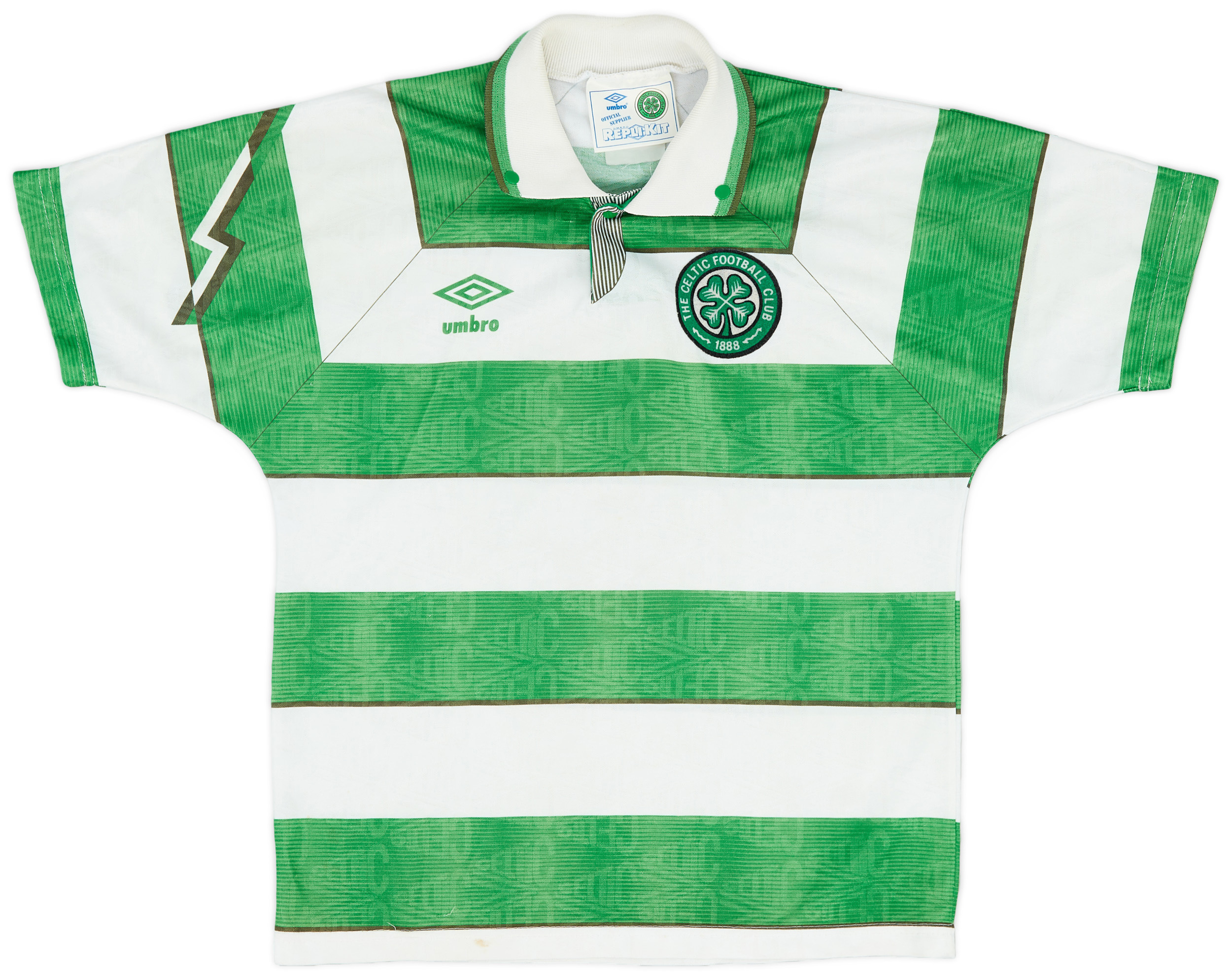 1992-93 Celtic Home Shirt - 8/10 - (L.Boys)