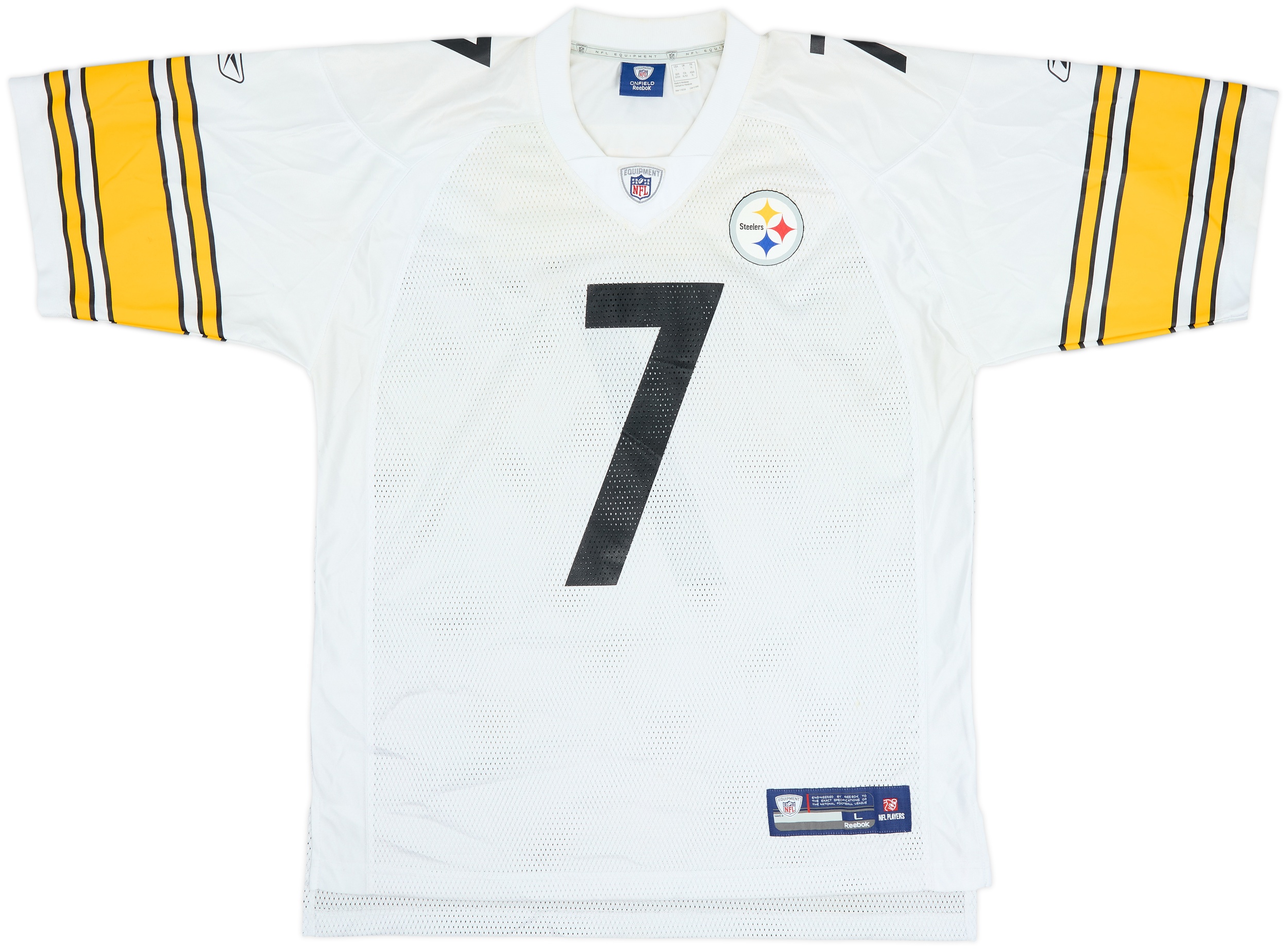 2008-11 Pittsburgh Steelers Roethlisberger #7 Reebok On Field Away ...