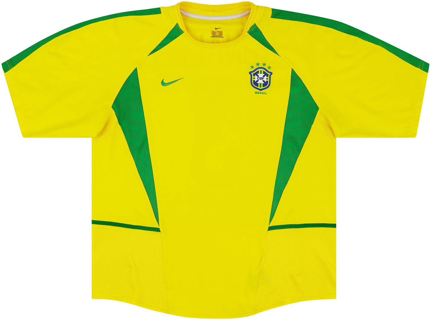 2002-04 Brazil Home Shirt 4 Stars (Excellent - 9/10)