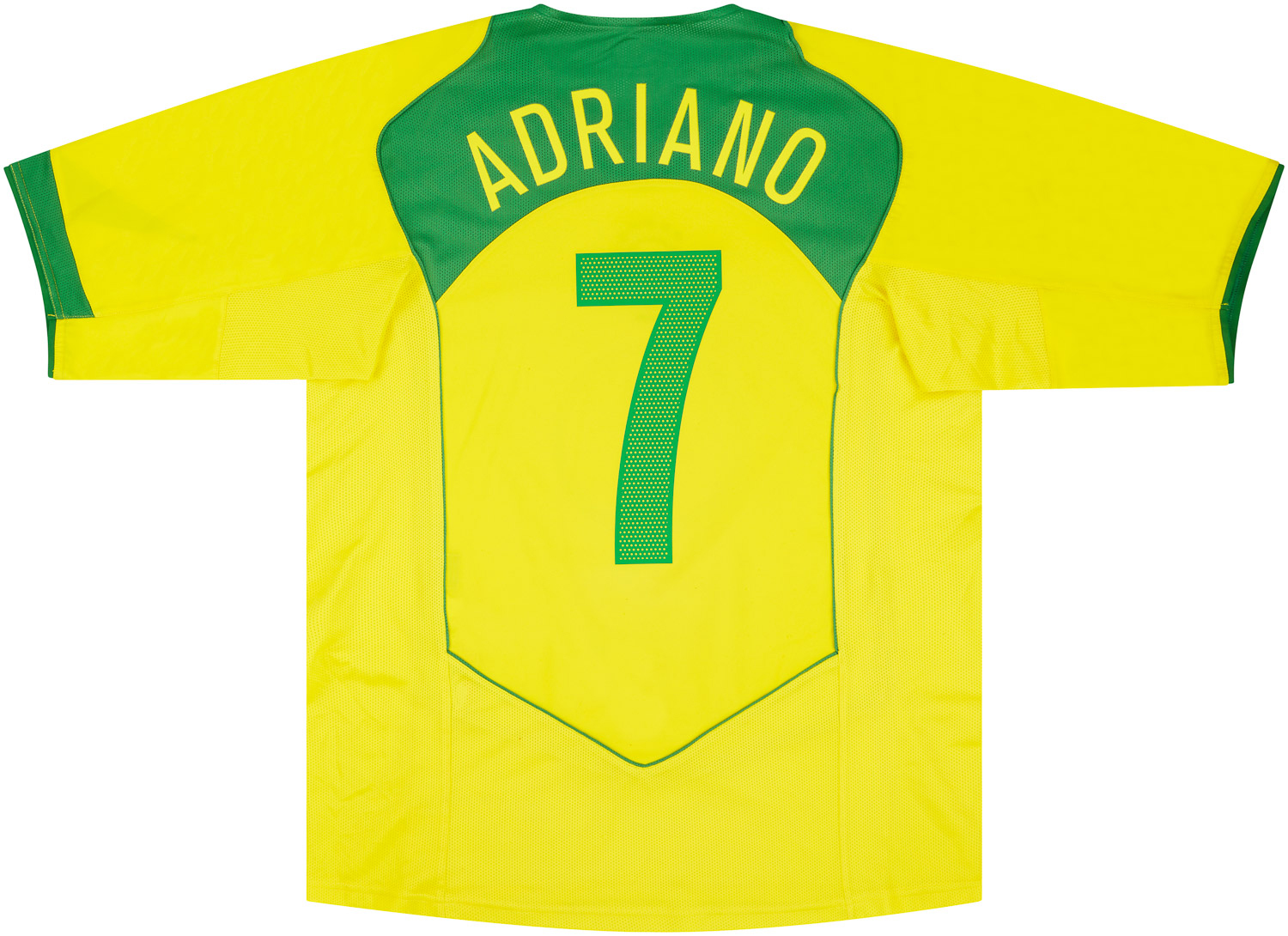 2004-06 Brazil Home Shirt Adriano #7 (Excellent - 8/10)