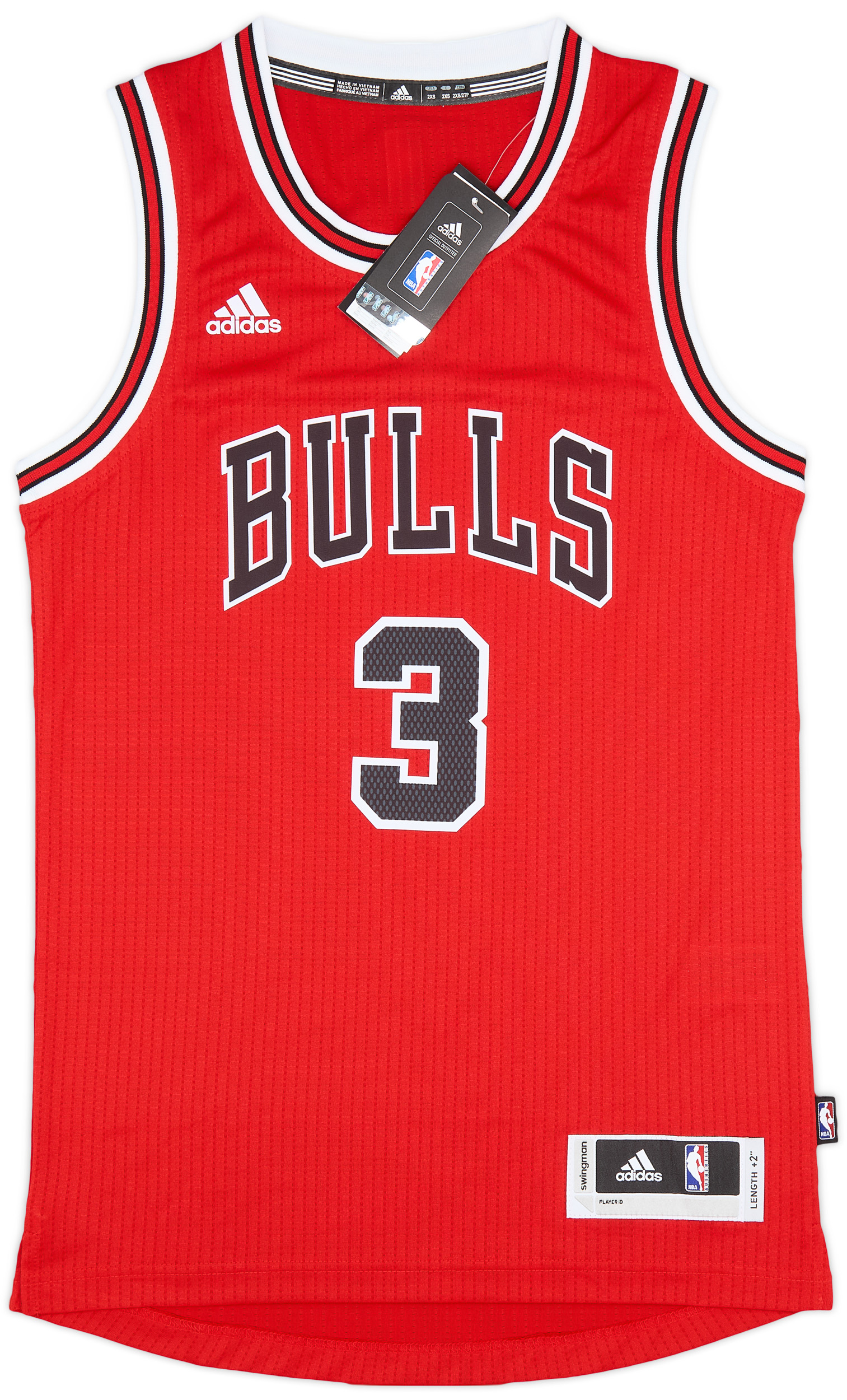 2016-17 Chicago Bulls Wade #3 adidas Swingman Away Jersey (XXS)