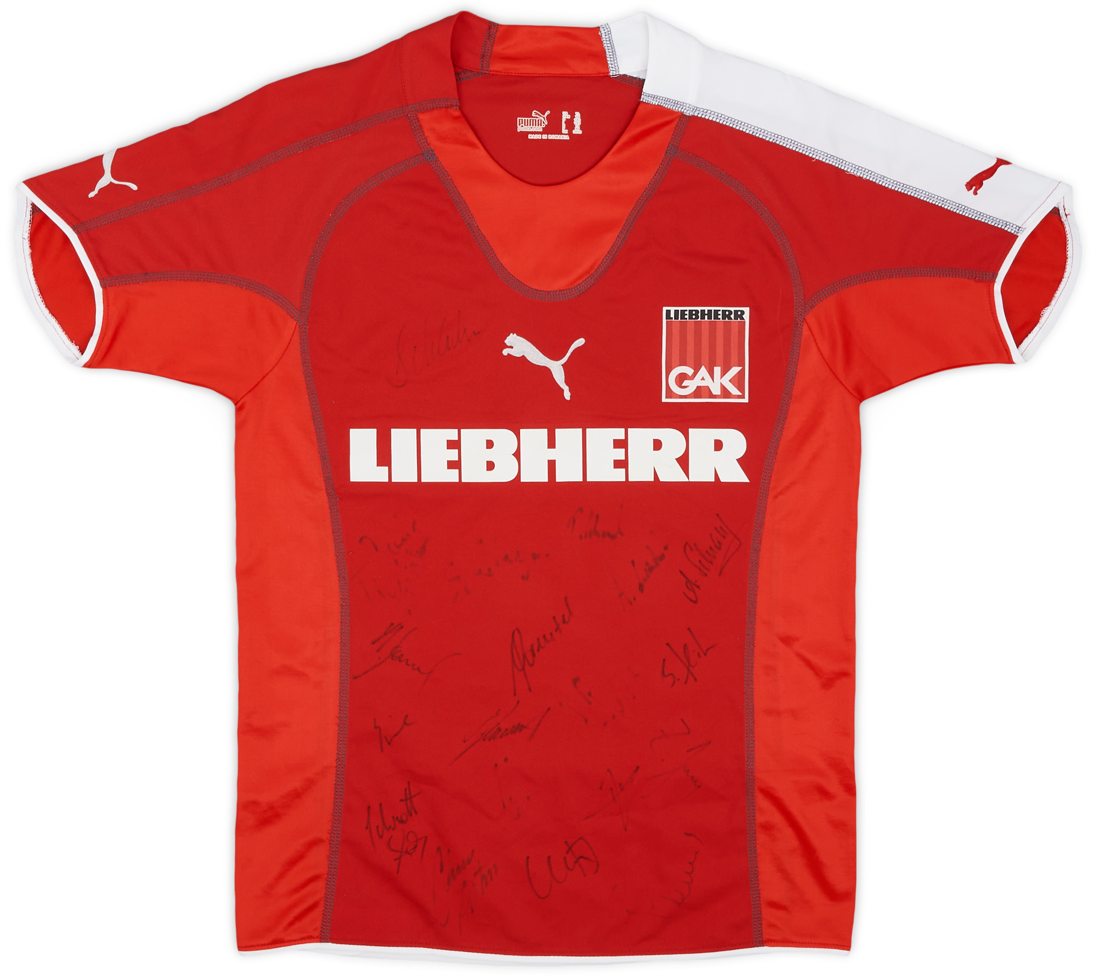 2005-06 Grazer AK Signed Home Shirt - 8/10 - (L.Boys)