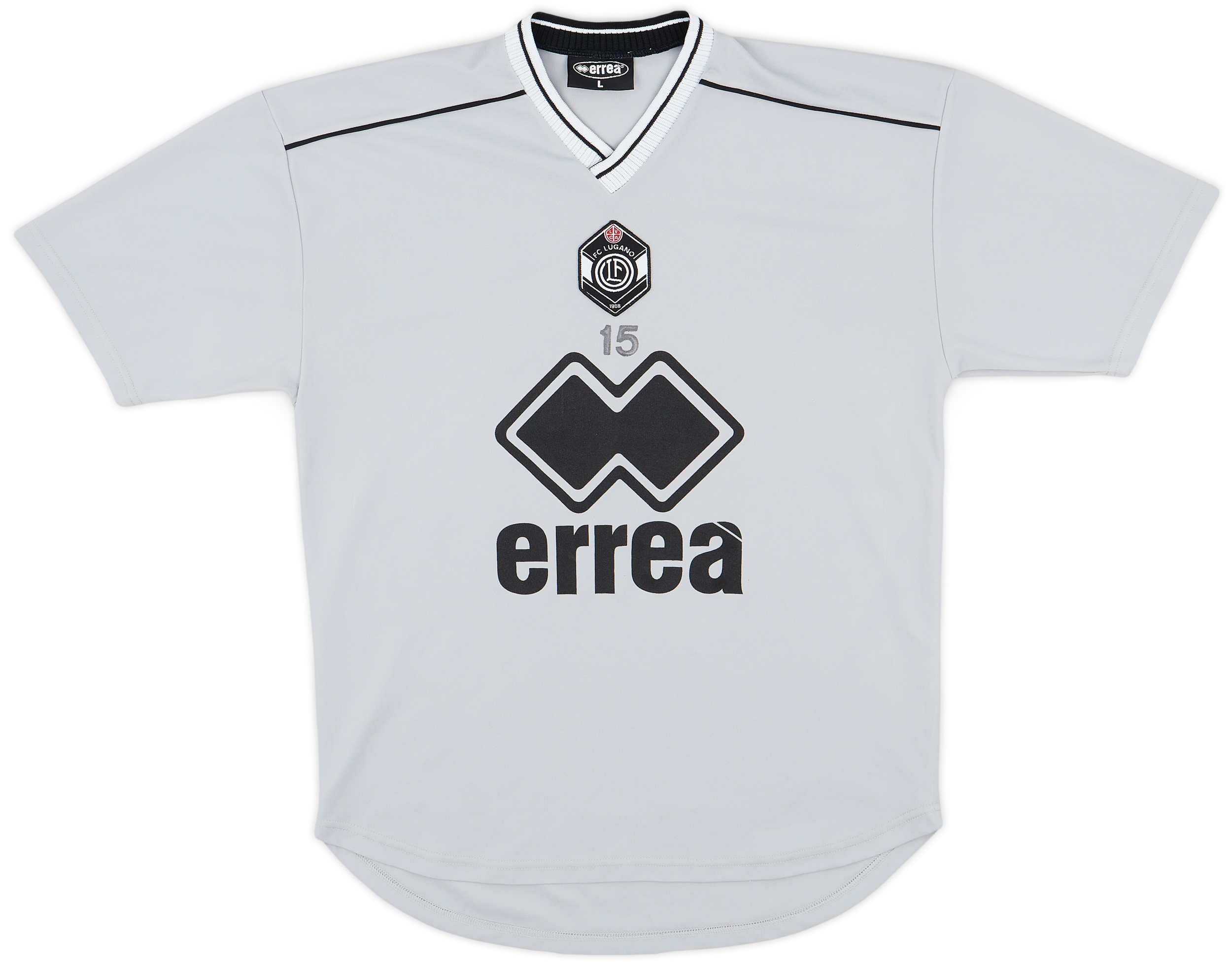 2001-02 Lugano Player Issue Errea Training Shirt #15 - 8/10 - (L)
