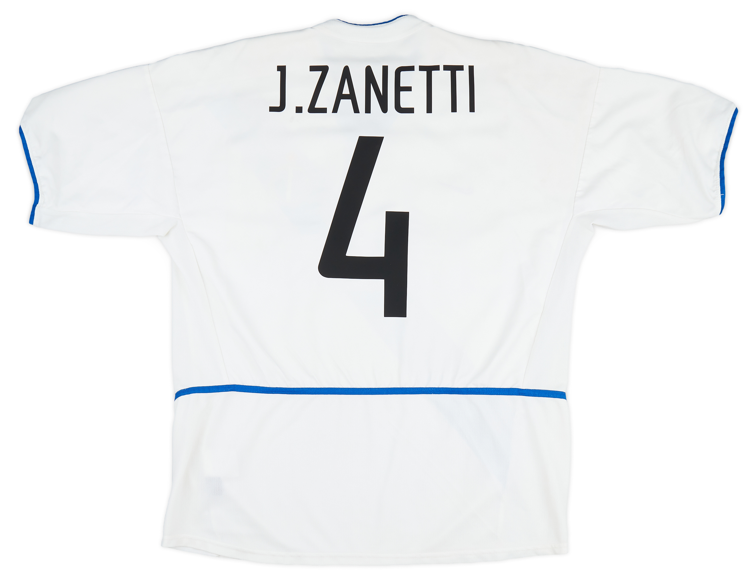 2002-03 Inter Milan Away Shirt J.Zanetti #4 - Very Good 6/10 - (XL)