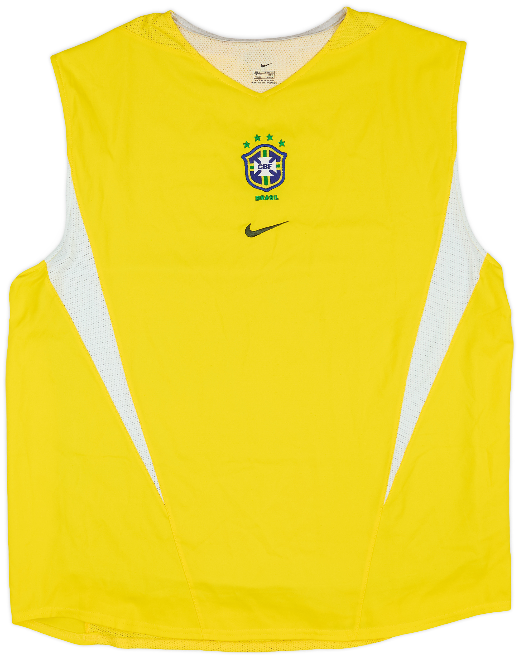 2002-03 Brazil Player Issue Training Vest - 8/10 - (L)