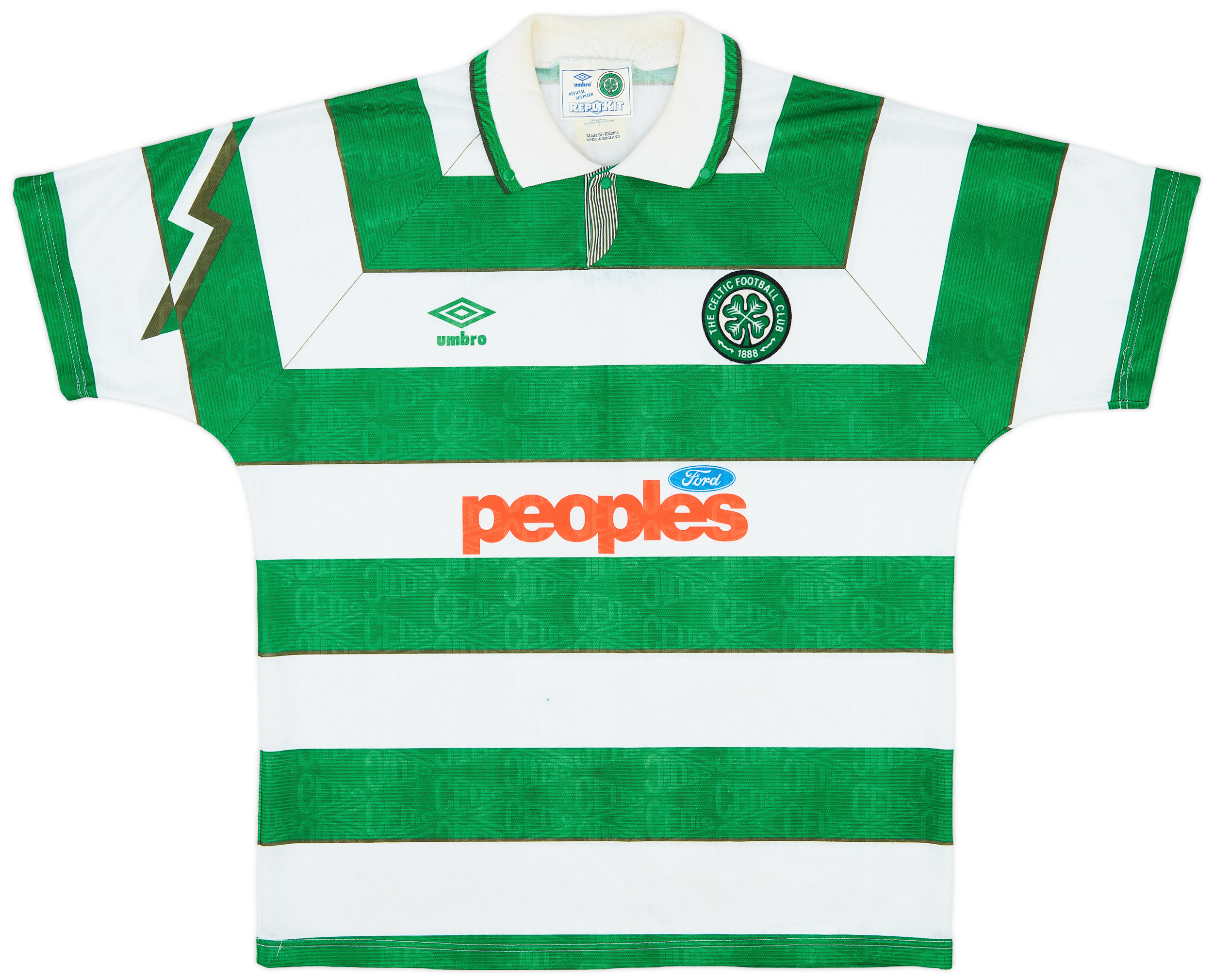 1991-92 Celtic Home Shirt - 9/10 - (L)