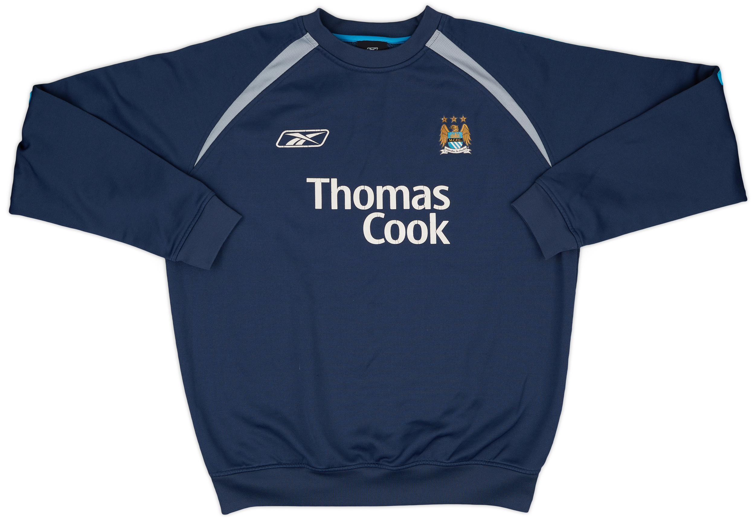 2005-06 Manchester City Reebok Sweat Top - 5/10 - (L)