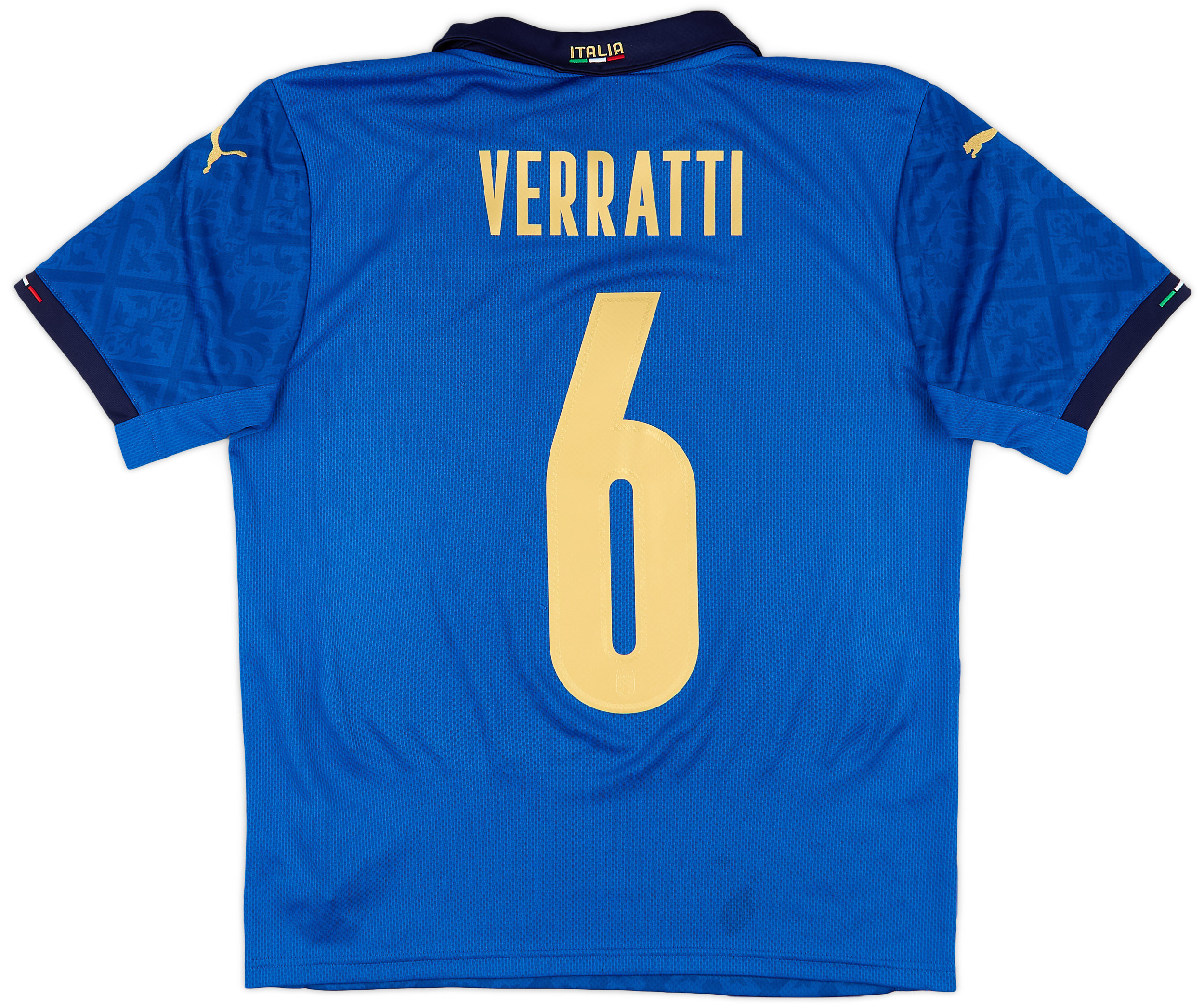 2020-21 Italy Home Shirt Verratti #6 - 8/10 - (S)