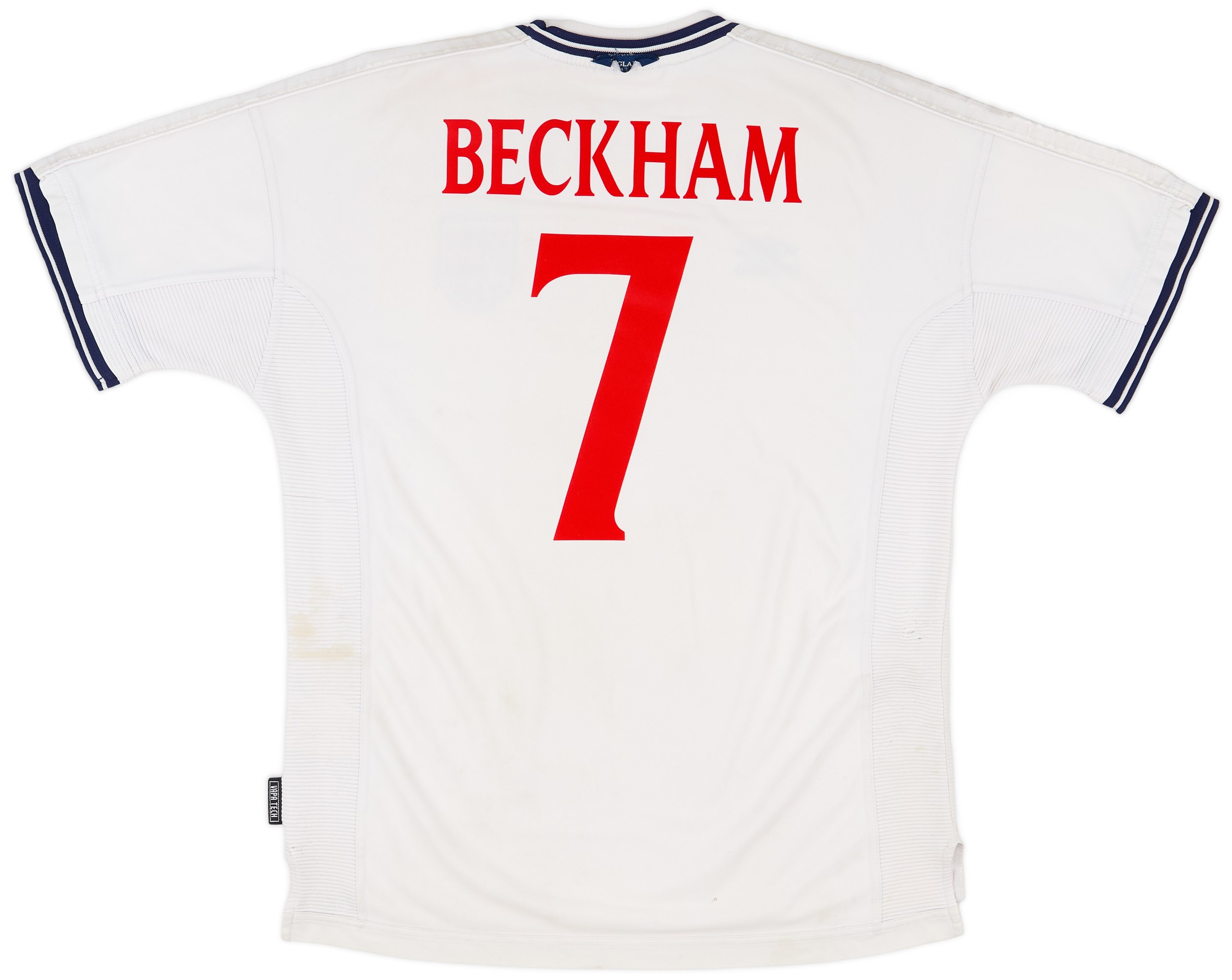 1999-01 England Home Shirt Beckham #7 - 4/10 - (XL)