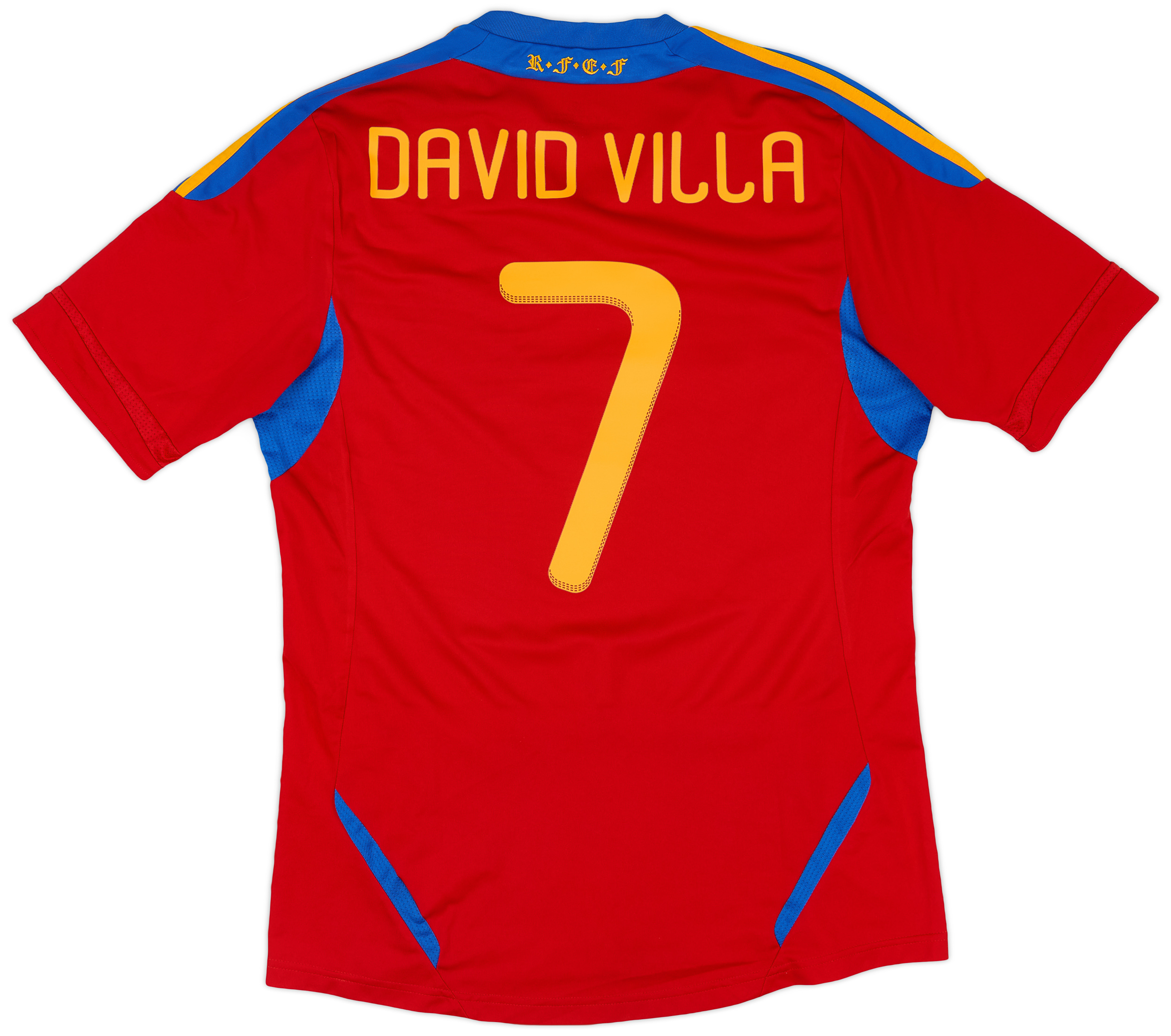 2010-11 Spain Home Shirt David Villa #7 - 9/10 - (M)