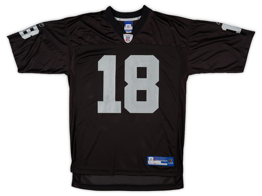 2005-06 Oakland Raiders Moss #18 Reebok On Field Home Jersey (Excellent) L