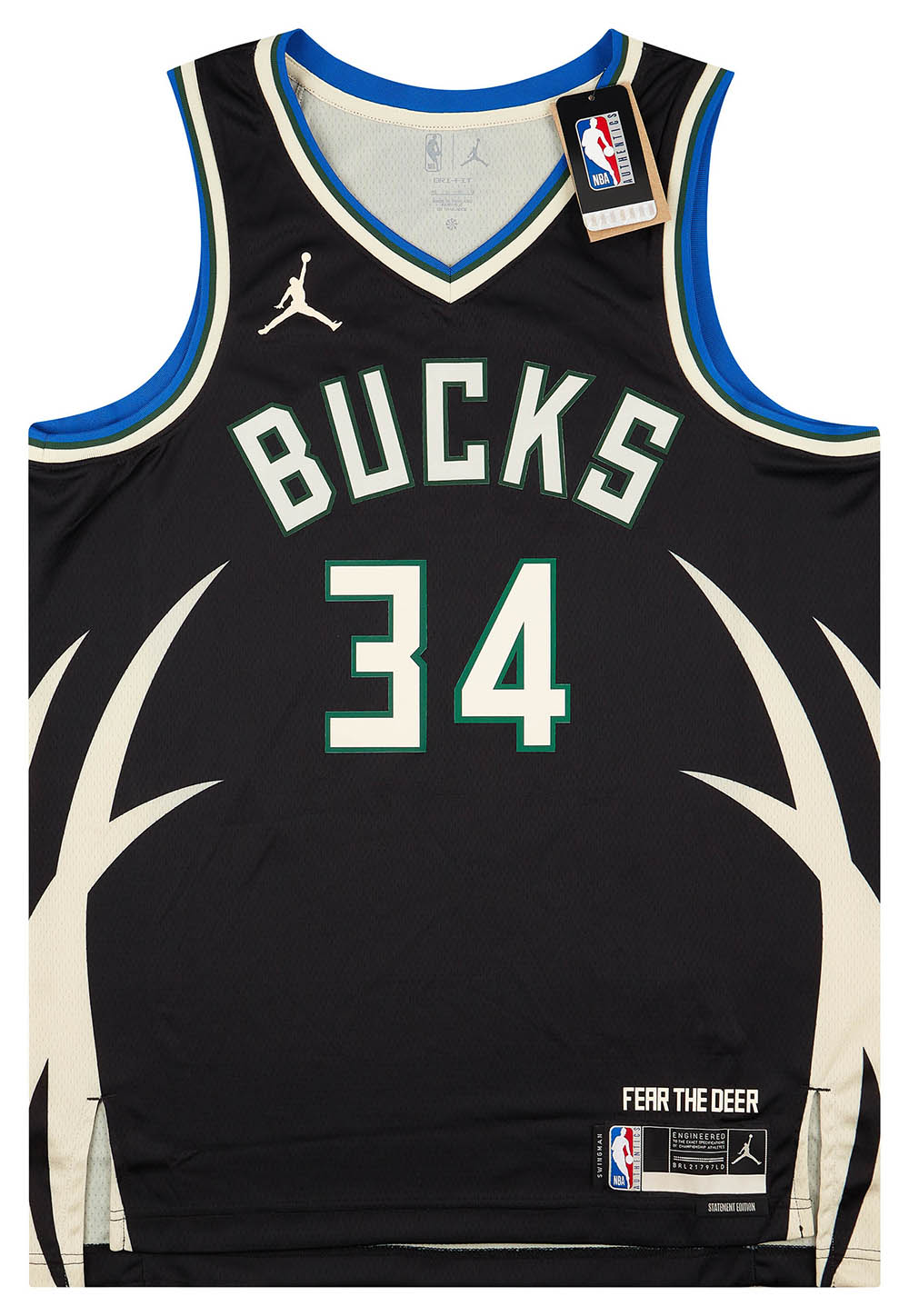 2022-24 Milwaukee Bucks Antetokounmpo #34 Jordan Swingman Alternate ...