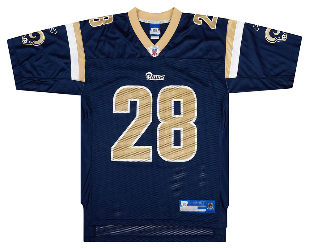 2005-06 St. Louis Rams Faulk #28 Reebok On Field Home Jersey (Excellent) M