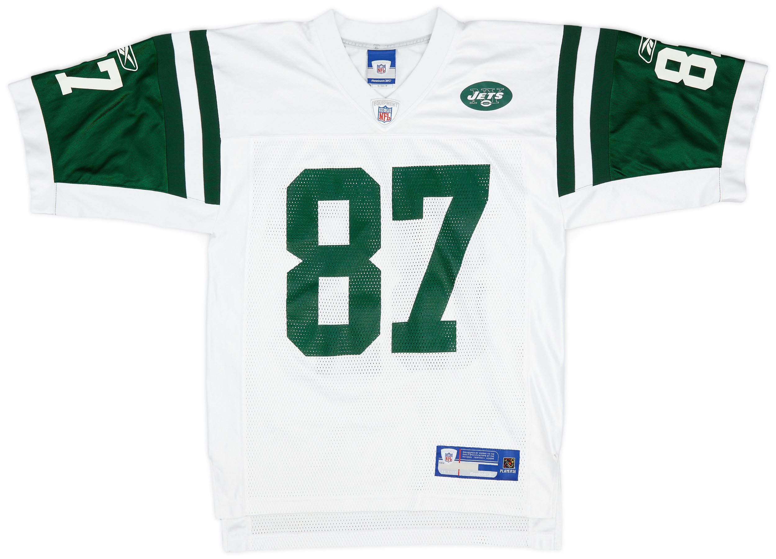 2005-06 New York Jets Coles #87 Reebok On Field Away Jersey (Excellent) S