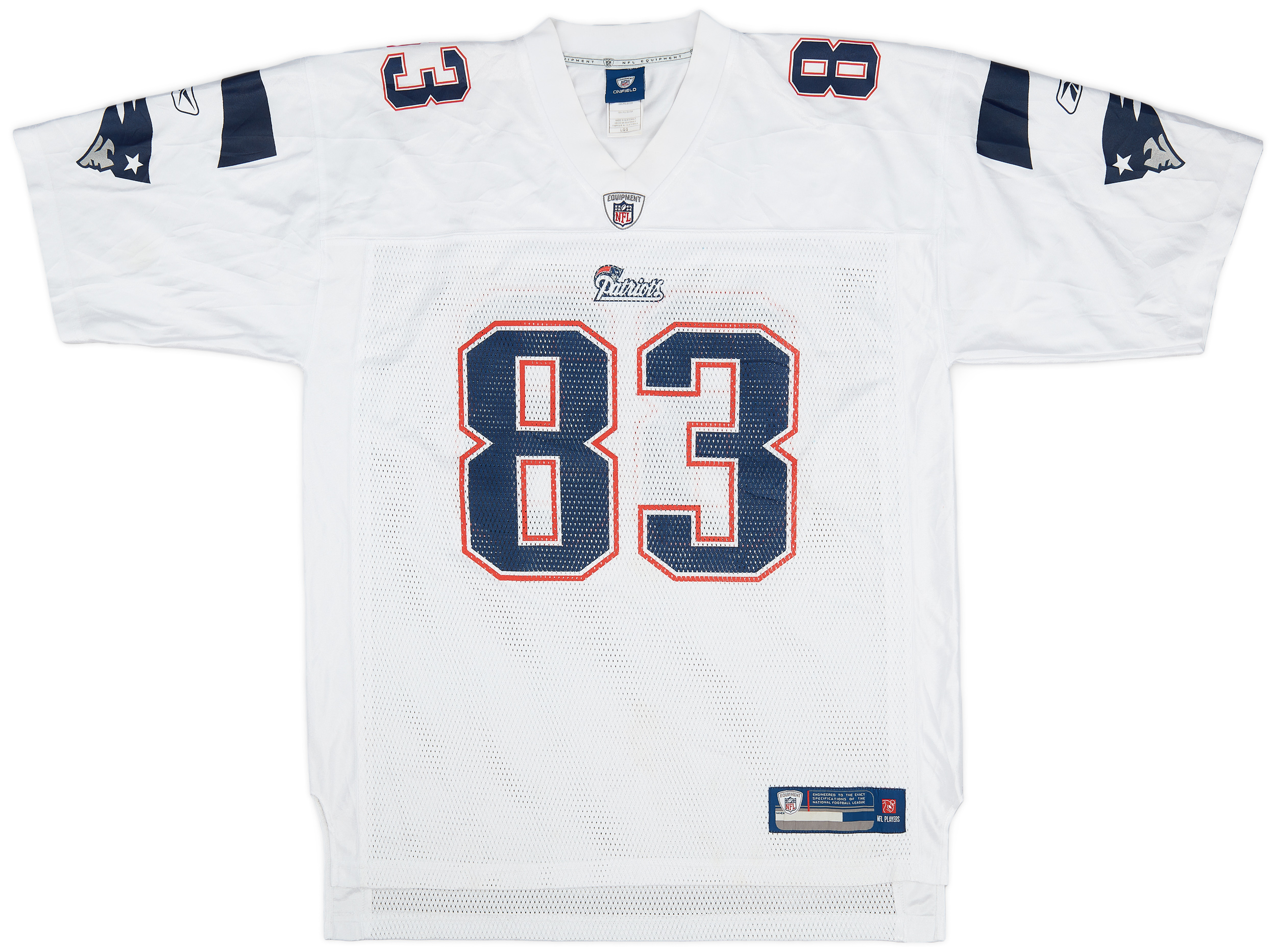 2008-11 New England Patriots Welker #83 Reebok On Field Away Jersey ...