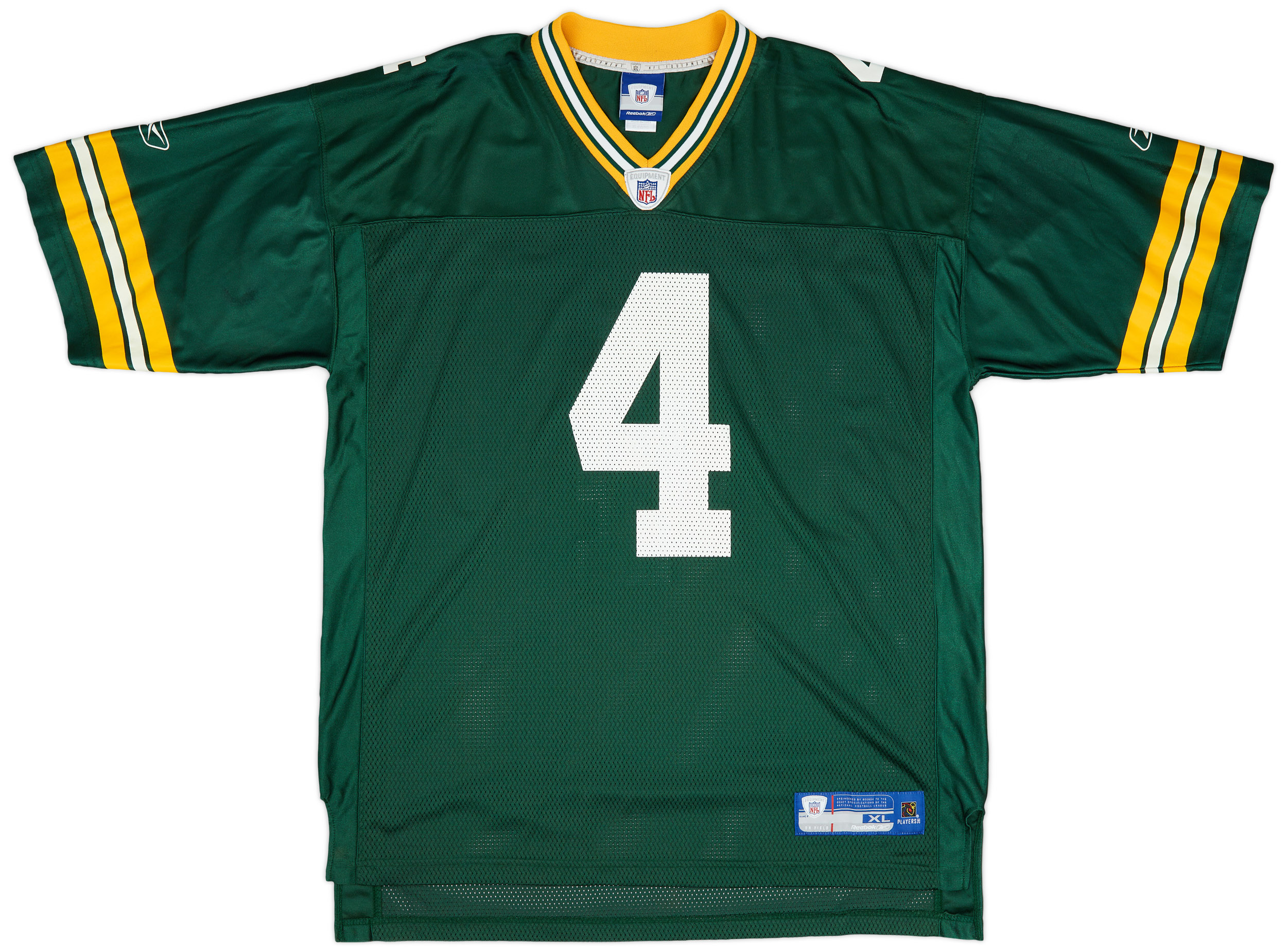 2005-06 Green Bay Packers Favre #4 Reebok On Field Home Jersey ...
