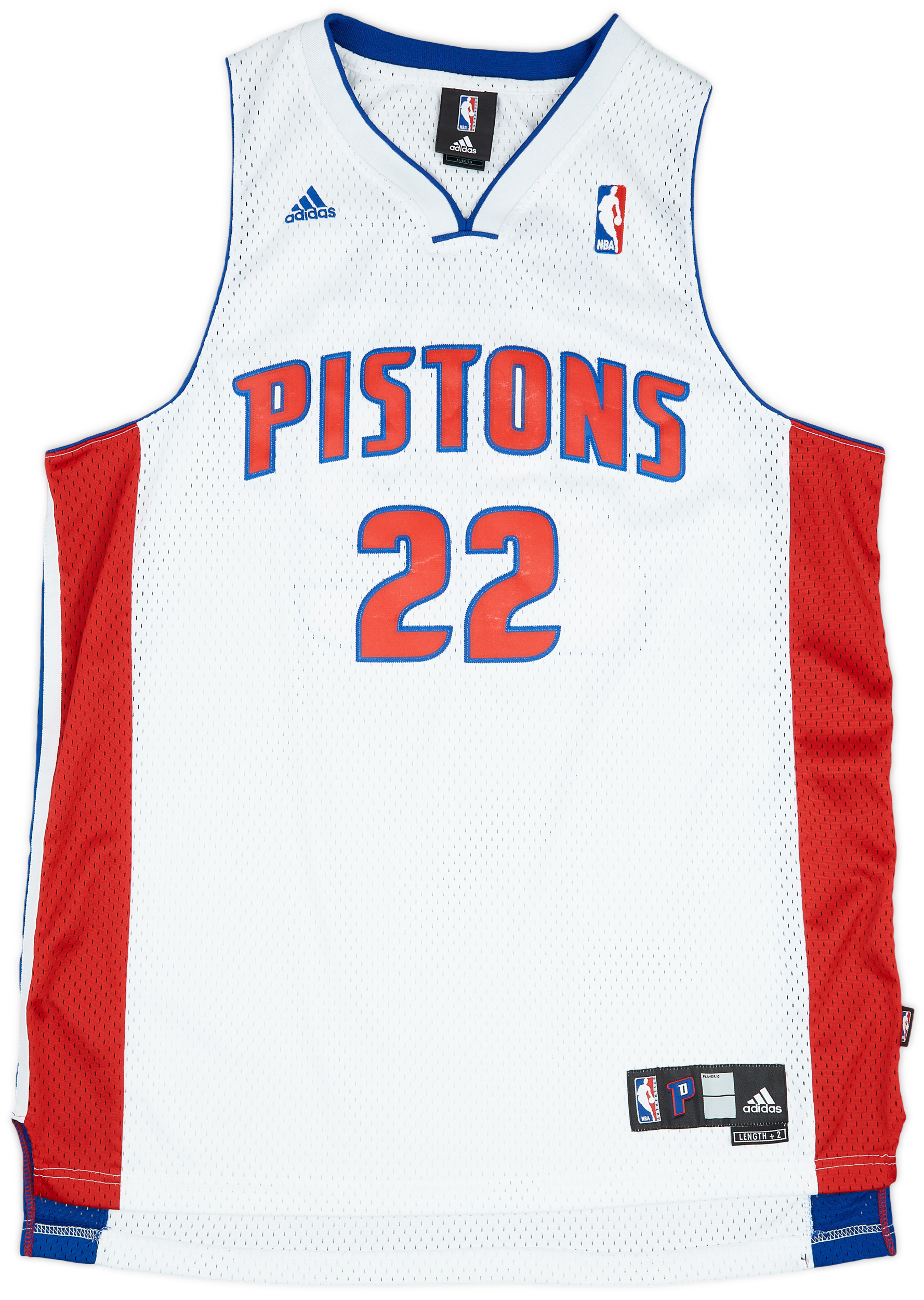 2006-10 Detroit Pistons Prince #22 adidas Swingman Home Jersey (Very ...