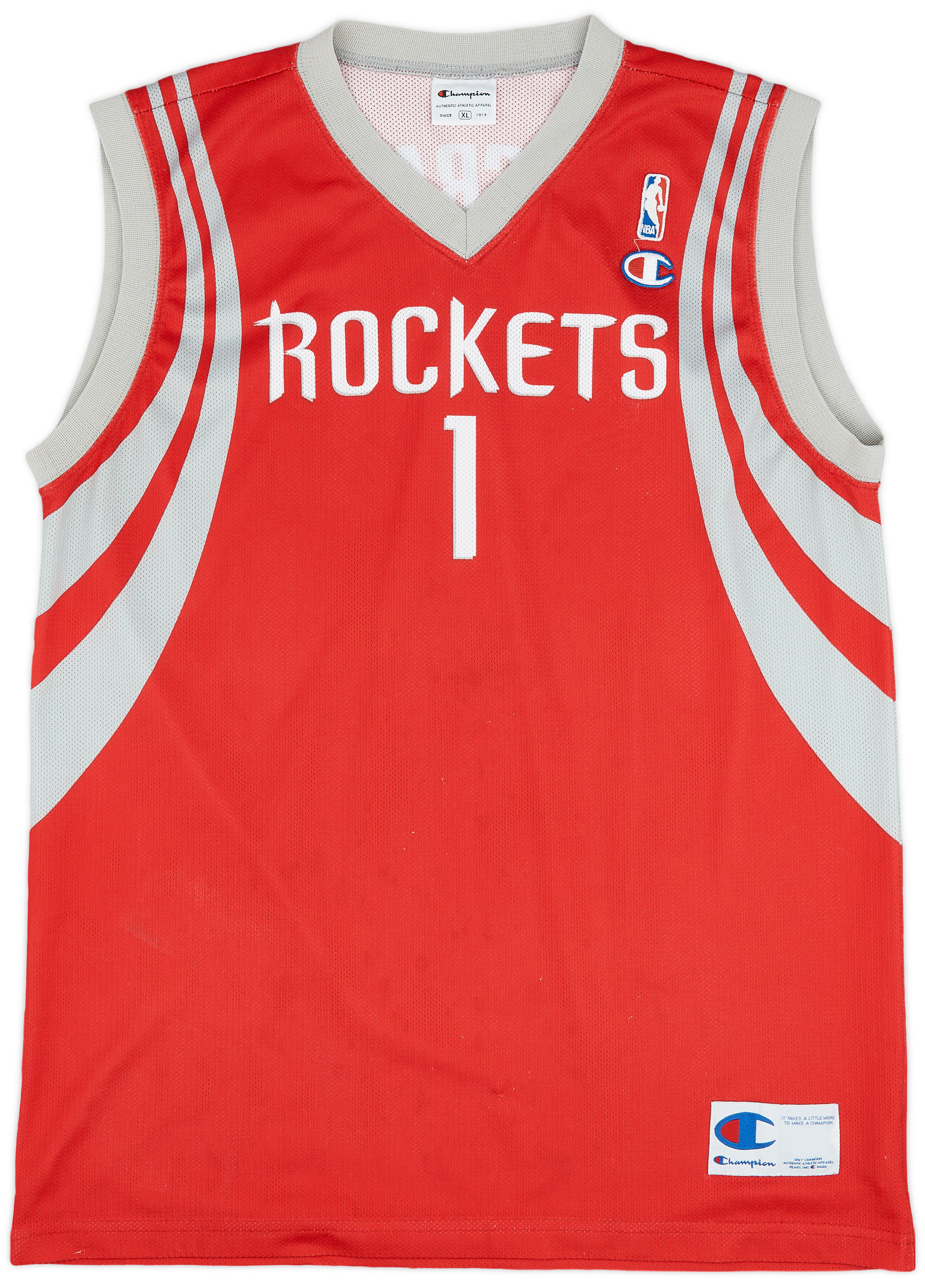 2004-10 Houston Rockets McGrady #1 Champion Away Jersey (Good) XL