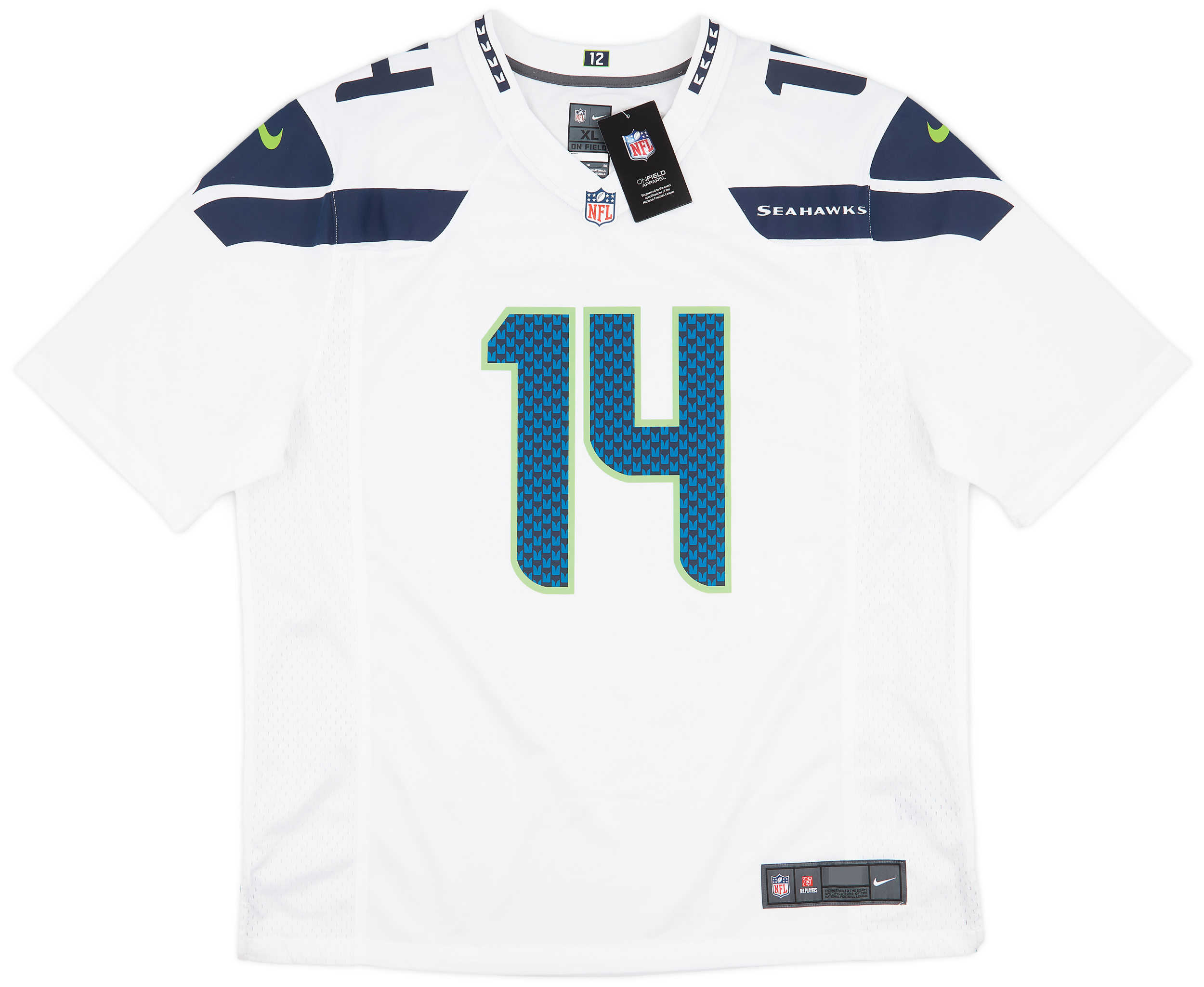 2019-23 Seattle Seahawks Metcalf #14 Nike Game Away Jersey (XL)