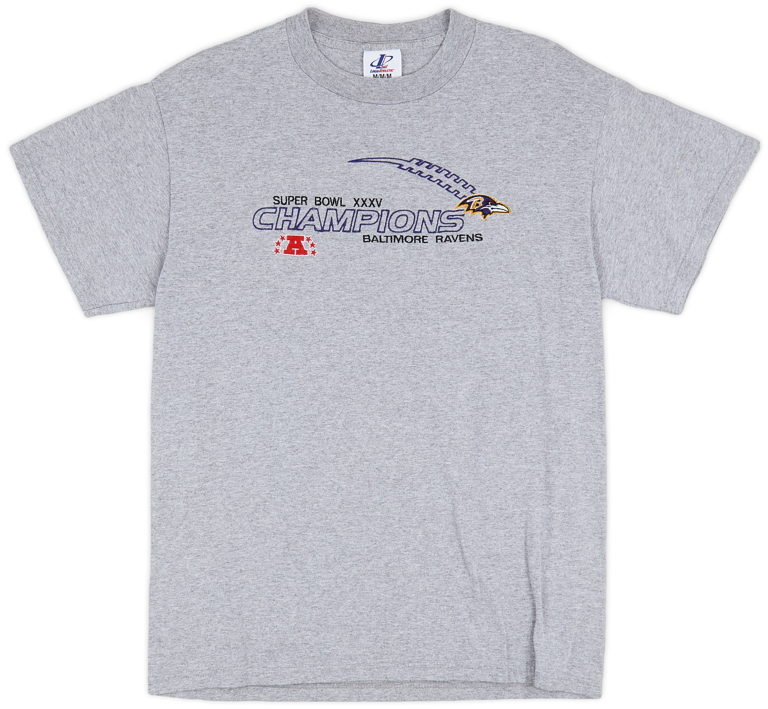 2000 Baltimore Ravens Super Bowl XXXV Champions Logo Athletic Tee ...