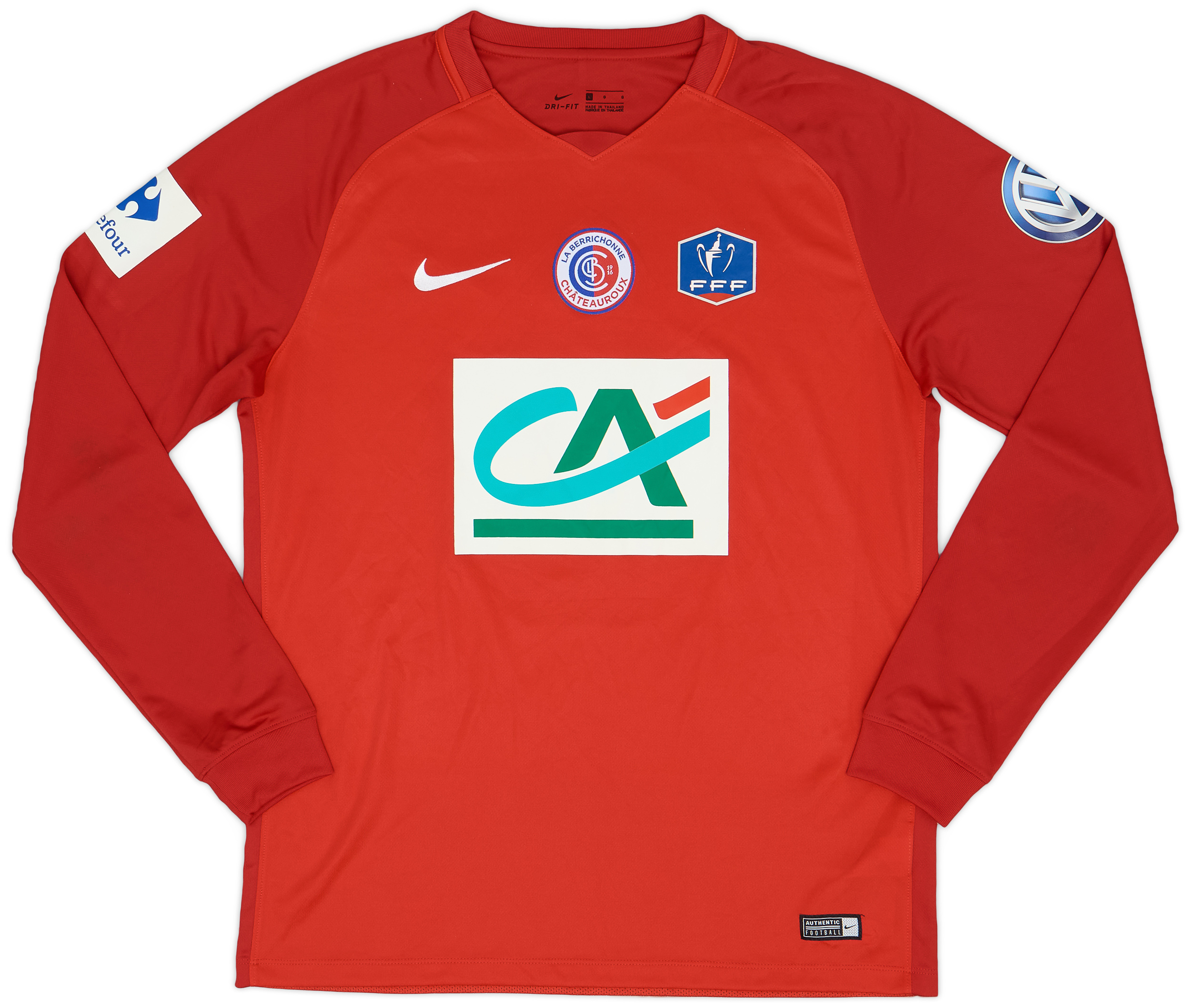 2017-18 LB Chateauroux Away L/S Shirt #6 - 7/10 - (L)