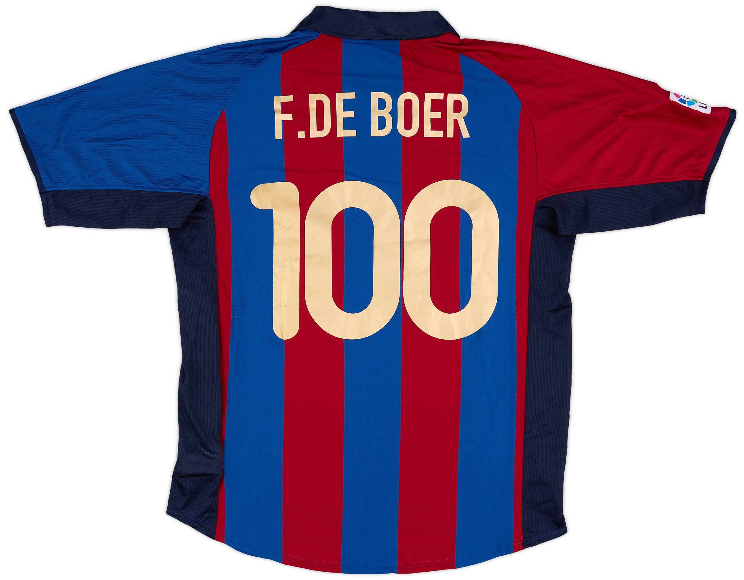 2001-02 Barcelona Commemorative Home Shirt F. De Boer #100