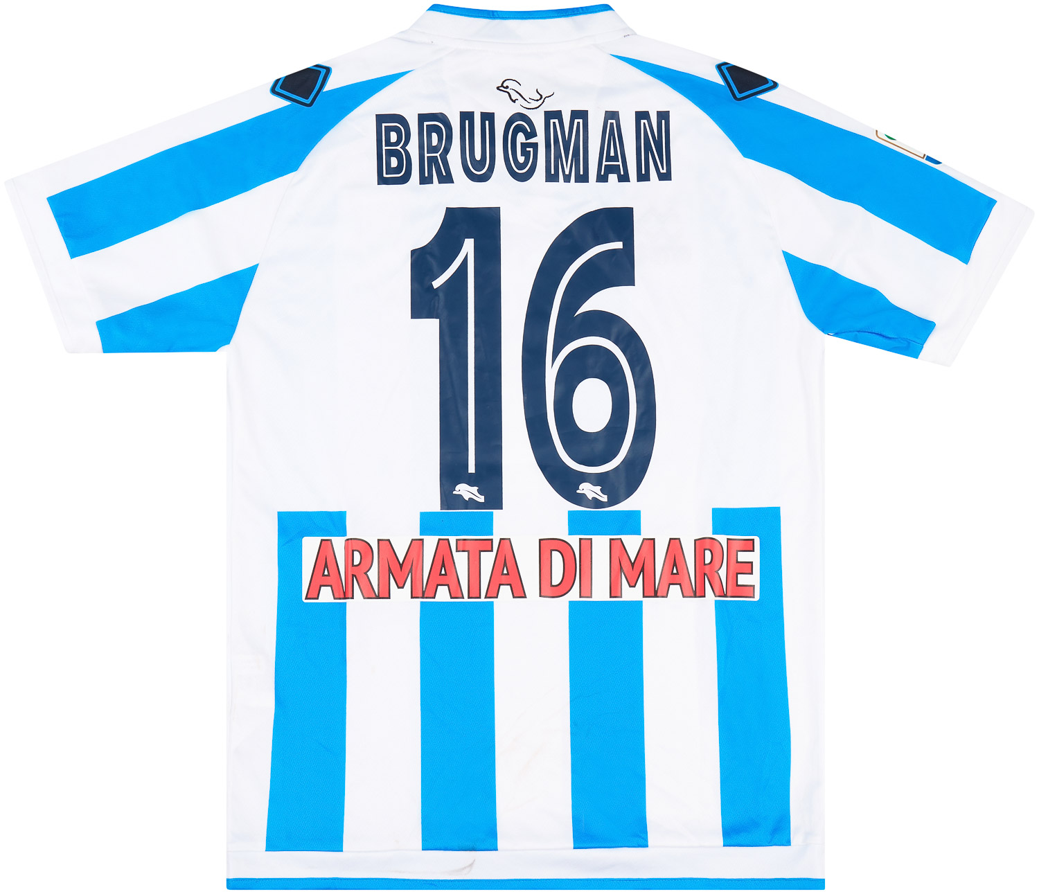 2016-17 Pescara Match Issue Home Shirt Brugman #16
