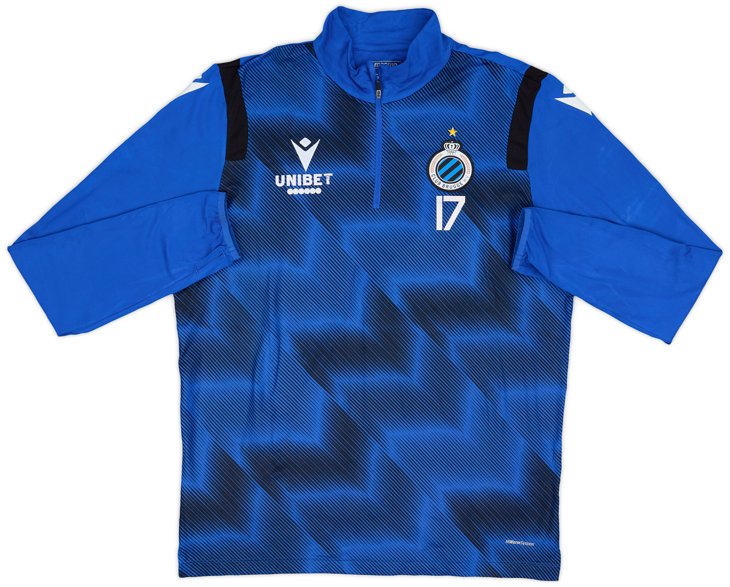2020-21 Club Brugge Player Issue Macron 1/4 Zip Drill Top #17 - 6/10 - (XL)