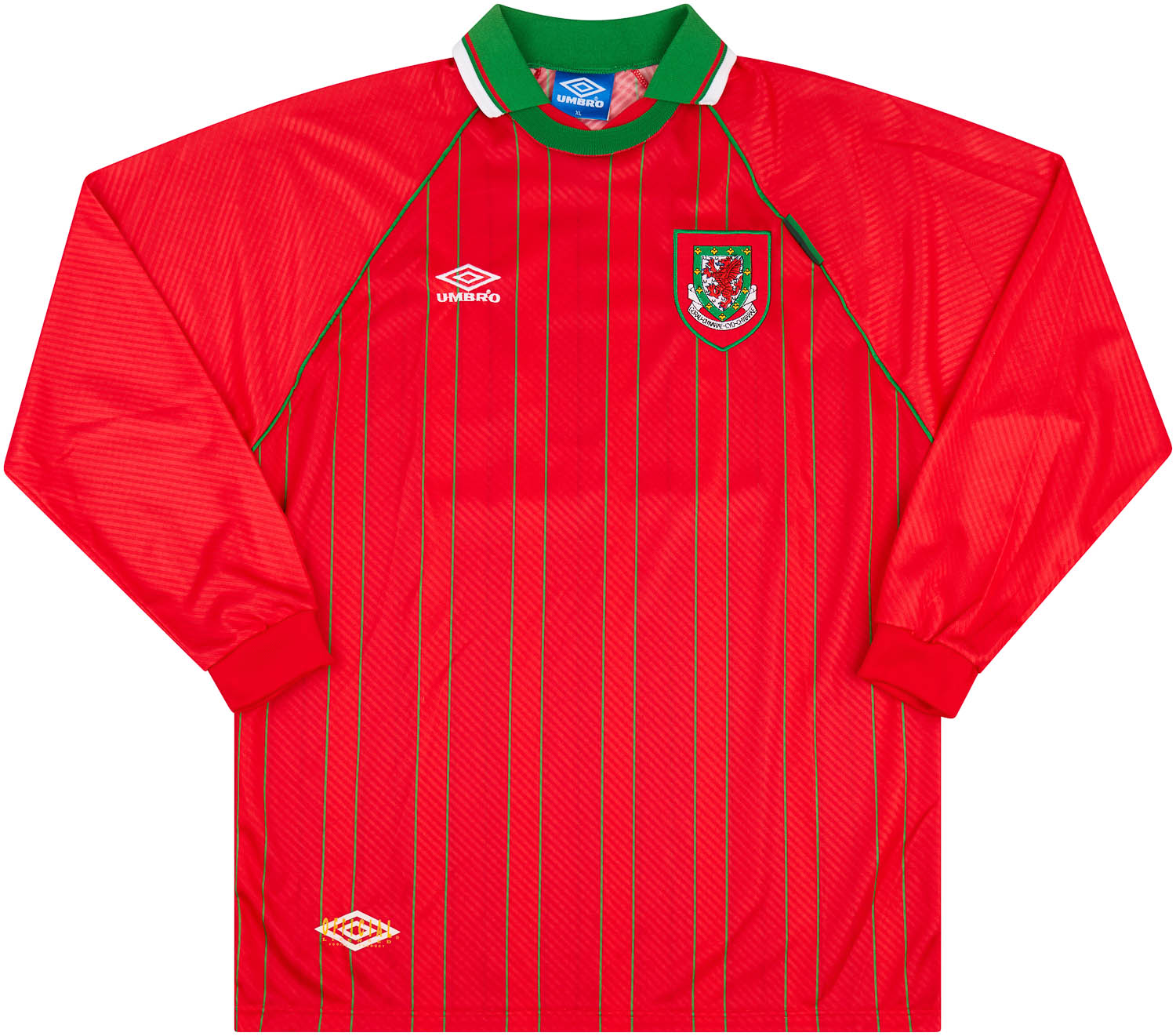 1994-96 Wales Match Issue Home L/S Shirt #13 (Symons)