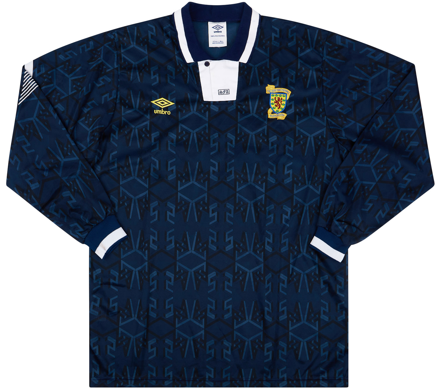 1992-93 Scotland Match Issue Home L/S Shirt #14