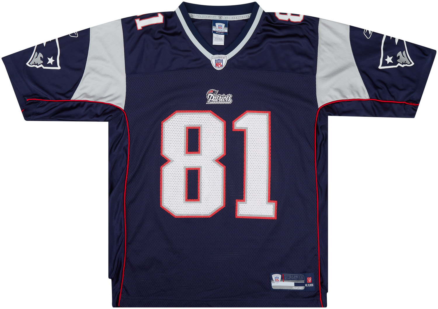 2007 New England Patriots Moss #81 Reebok On Field Home Jersey (Very ...